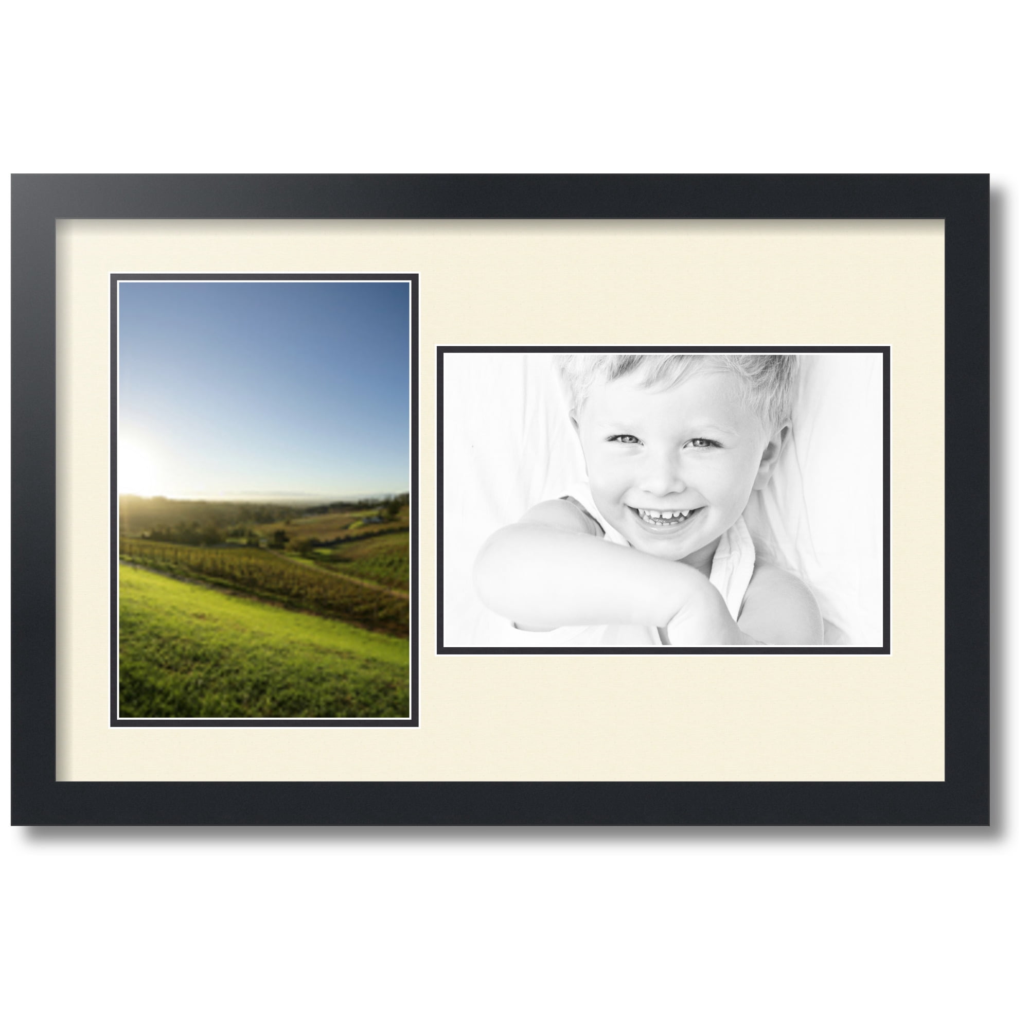 ArtToFrames Collage Photo Picture Frame with 2 - 8x12" Openings, Framed ...