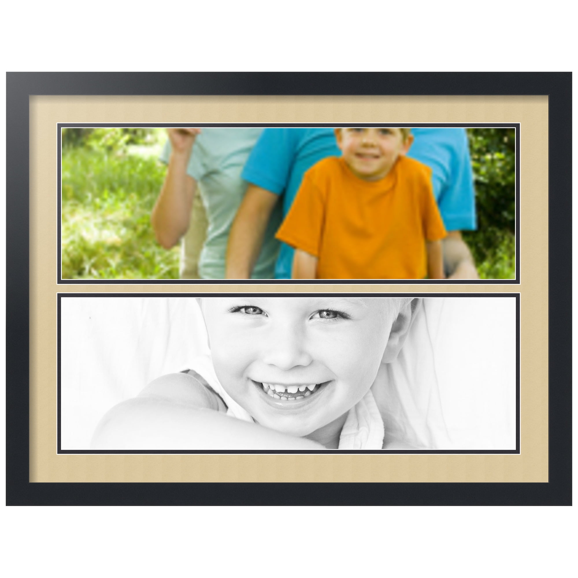 ArtToFrames Collage Photo Picture Frame with 2 - 8x24" Openings, Framed ...