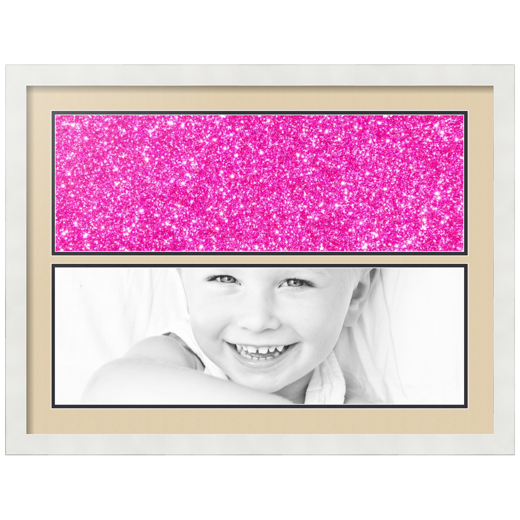 ArtToFrames Collage Photo Picture Frame with 2 - 8x24" Openings, Framed ...