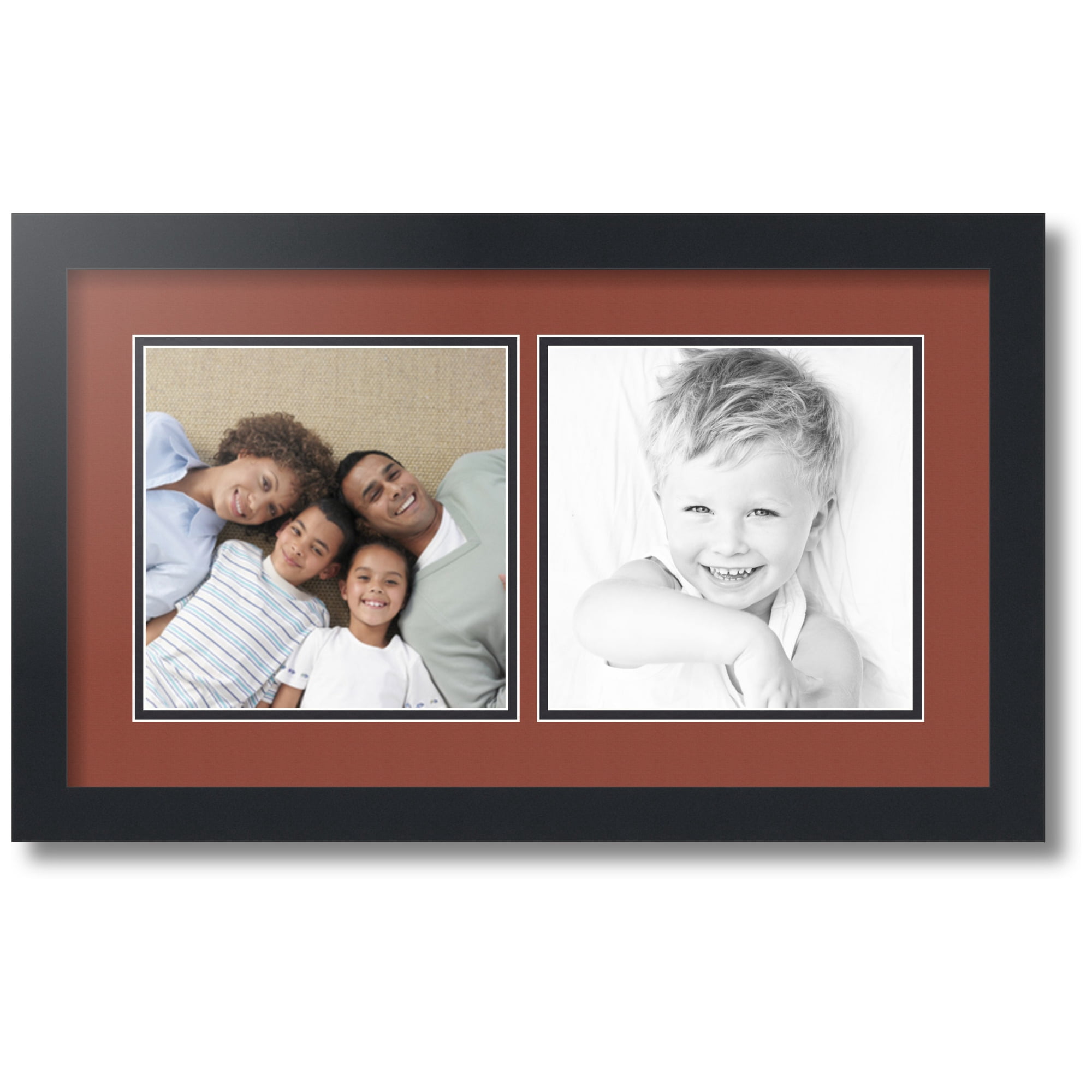 ArtToFrames Collage Photo Picture Frame with 2 - 8x8 Openings, Framed ...