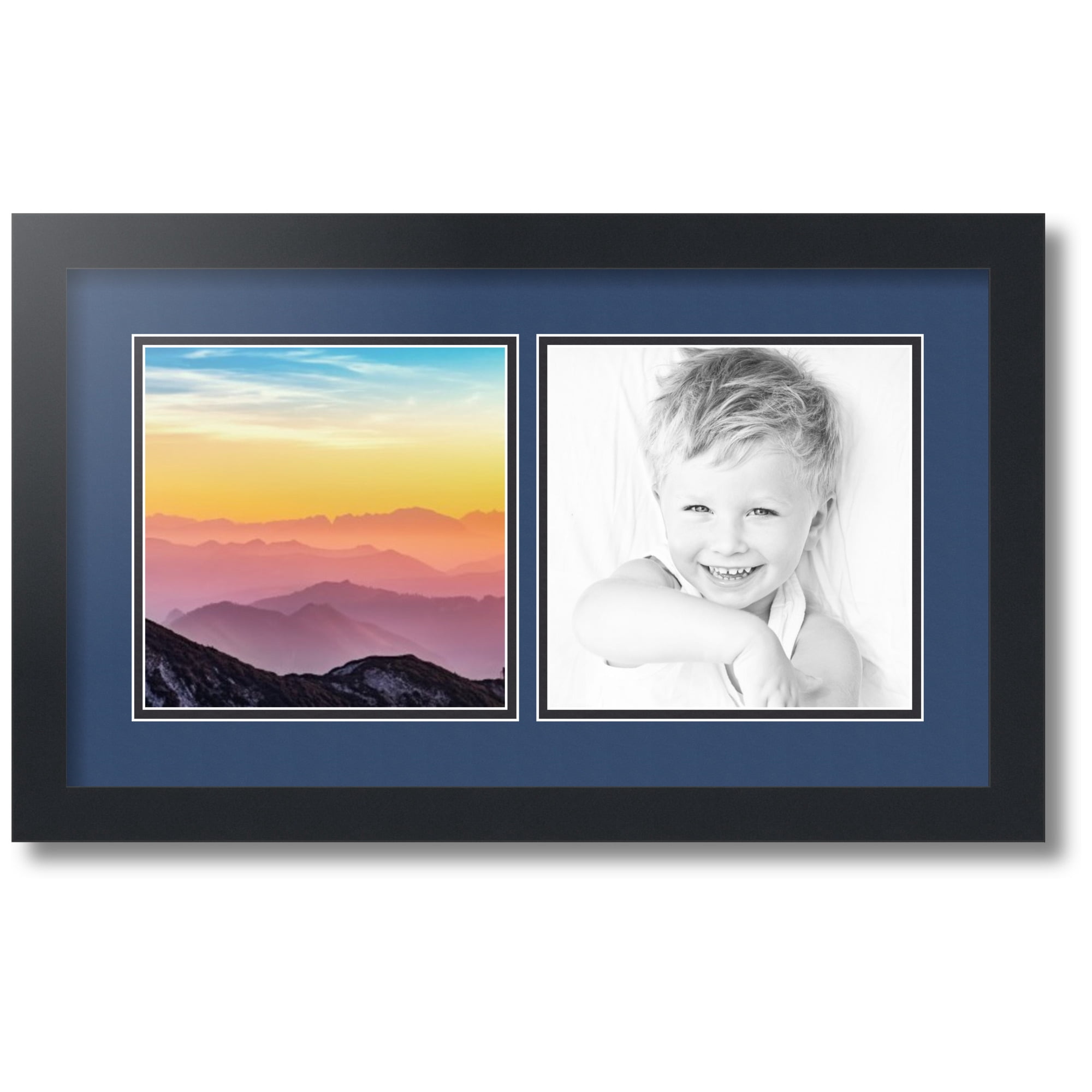 ArtToFrames Collage Photo Picture Frame with 2 - 8x8" Openings, Framed ...
