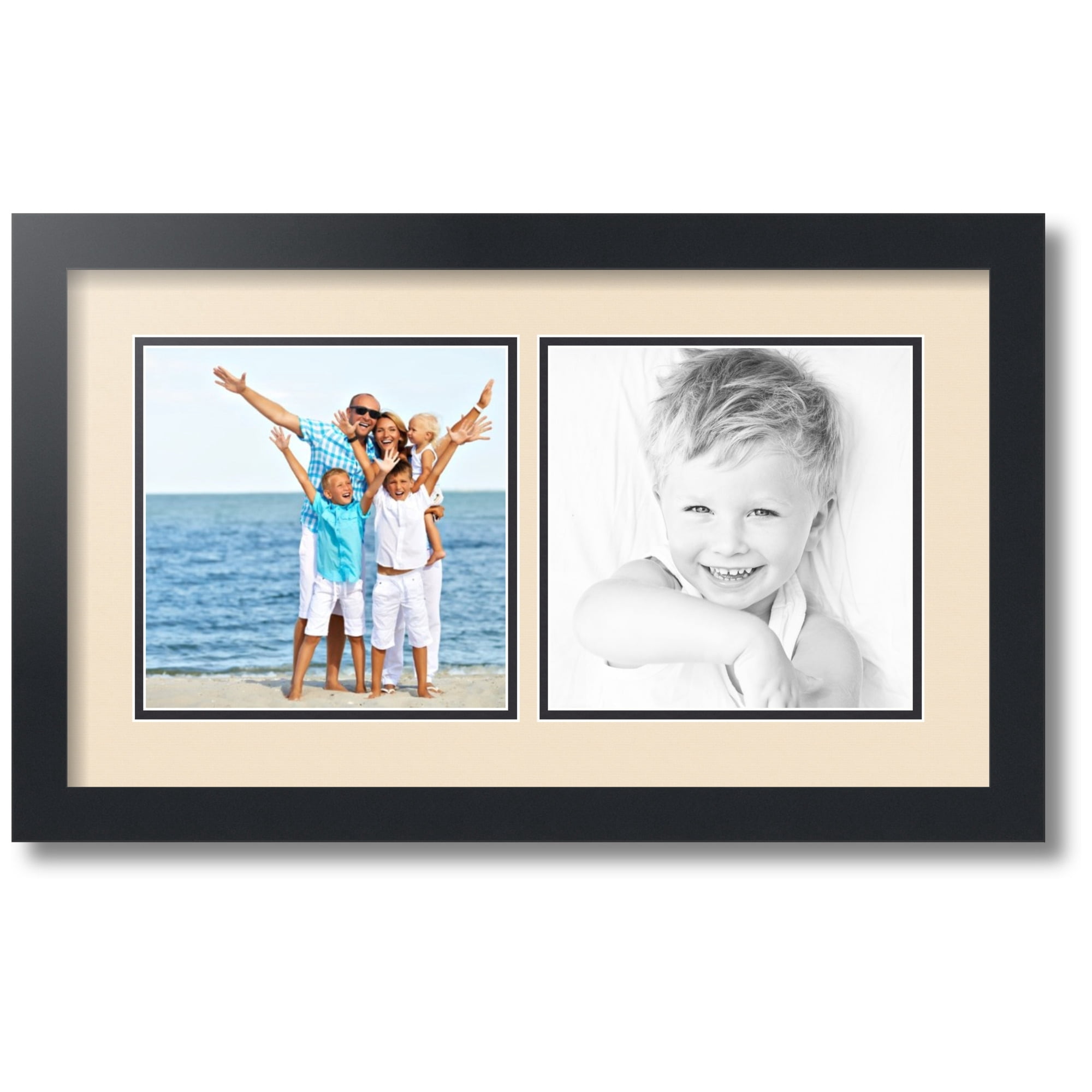 ArtToFrames Collage Photo Picture Frame with 2 - 8x8 Openings, Framed ...