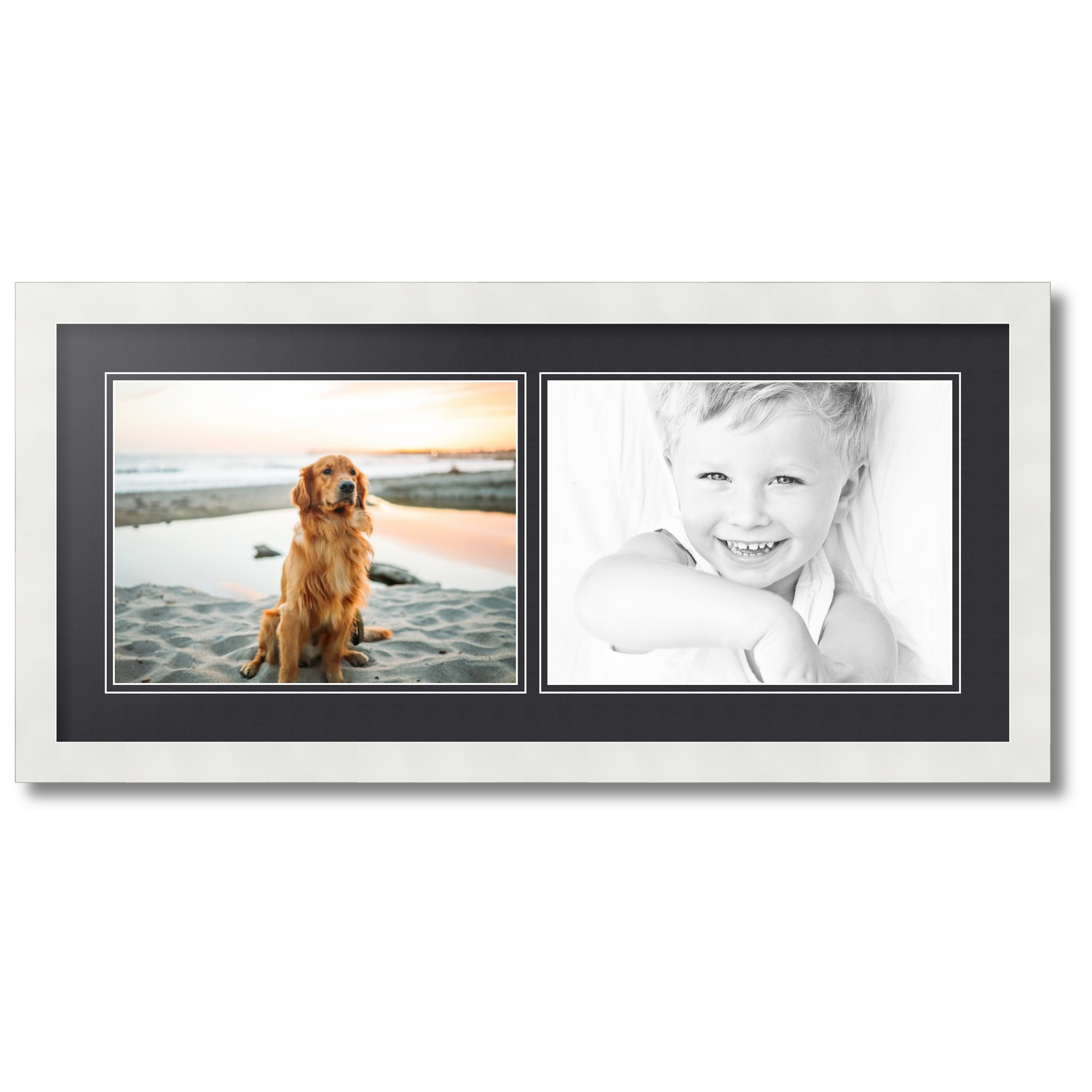 ArtToFrames Collage Photo Picture Frame with 2 - 9x12 Openings, Framed ...