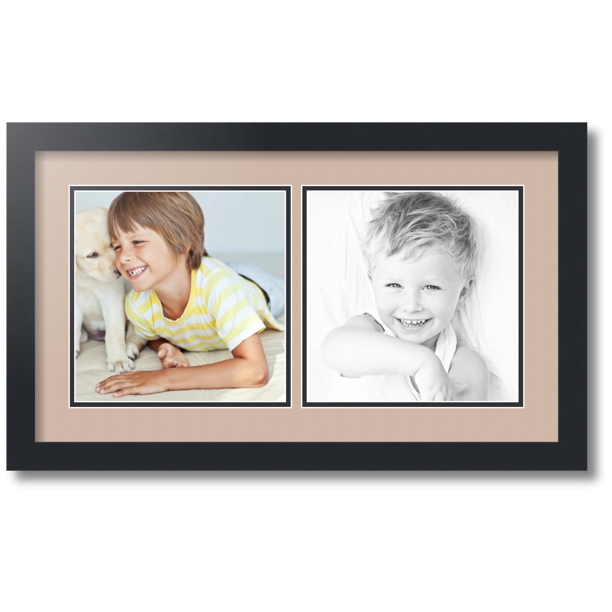 ArtToFrames Collage Photo Picture Frame with 2 - 9x9" Openings, Framed ...