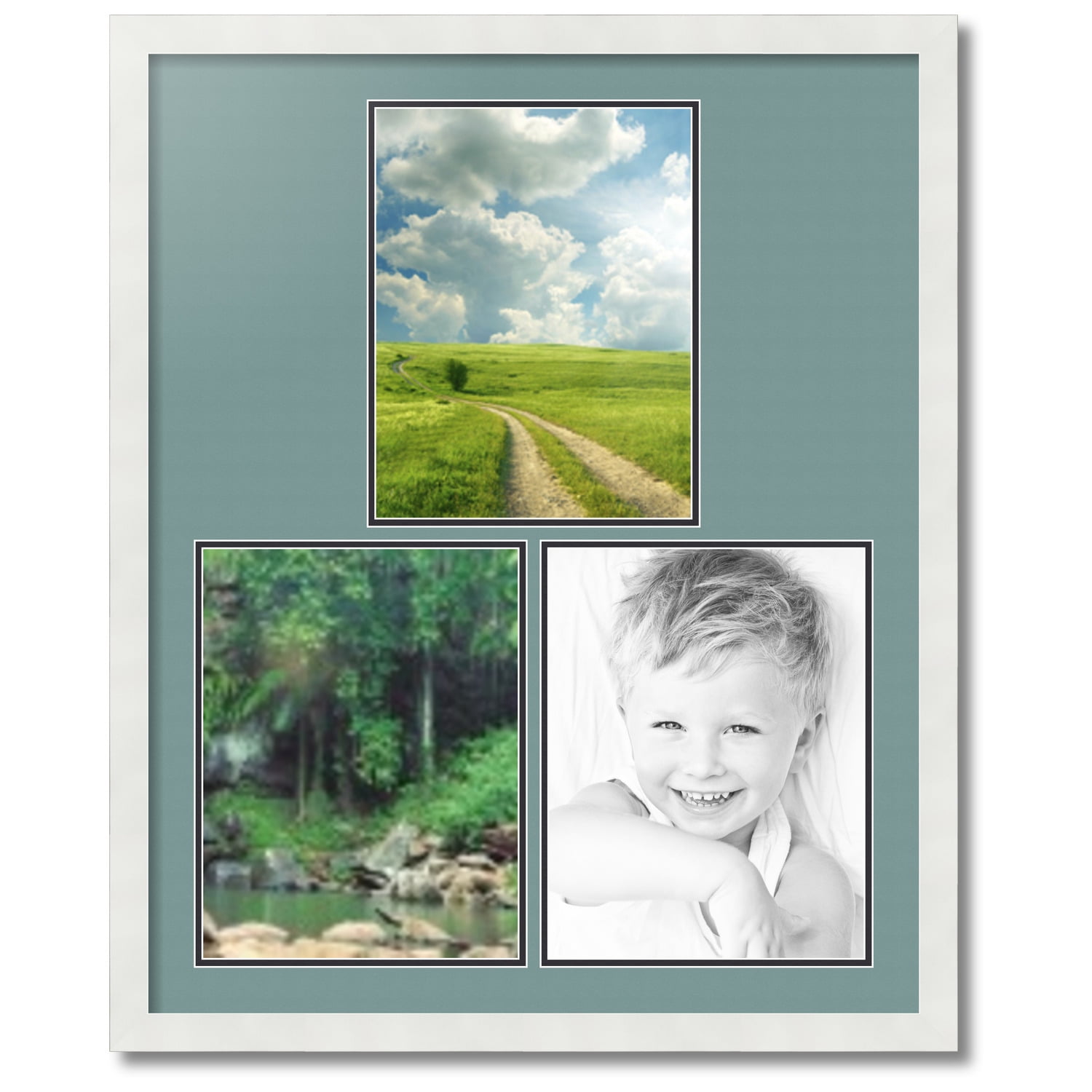 ArtToFrames Collage Photo Picture Frame with 3 - 10x13 Openings, Framed ...