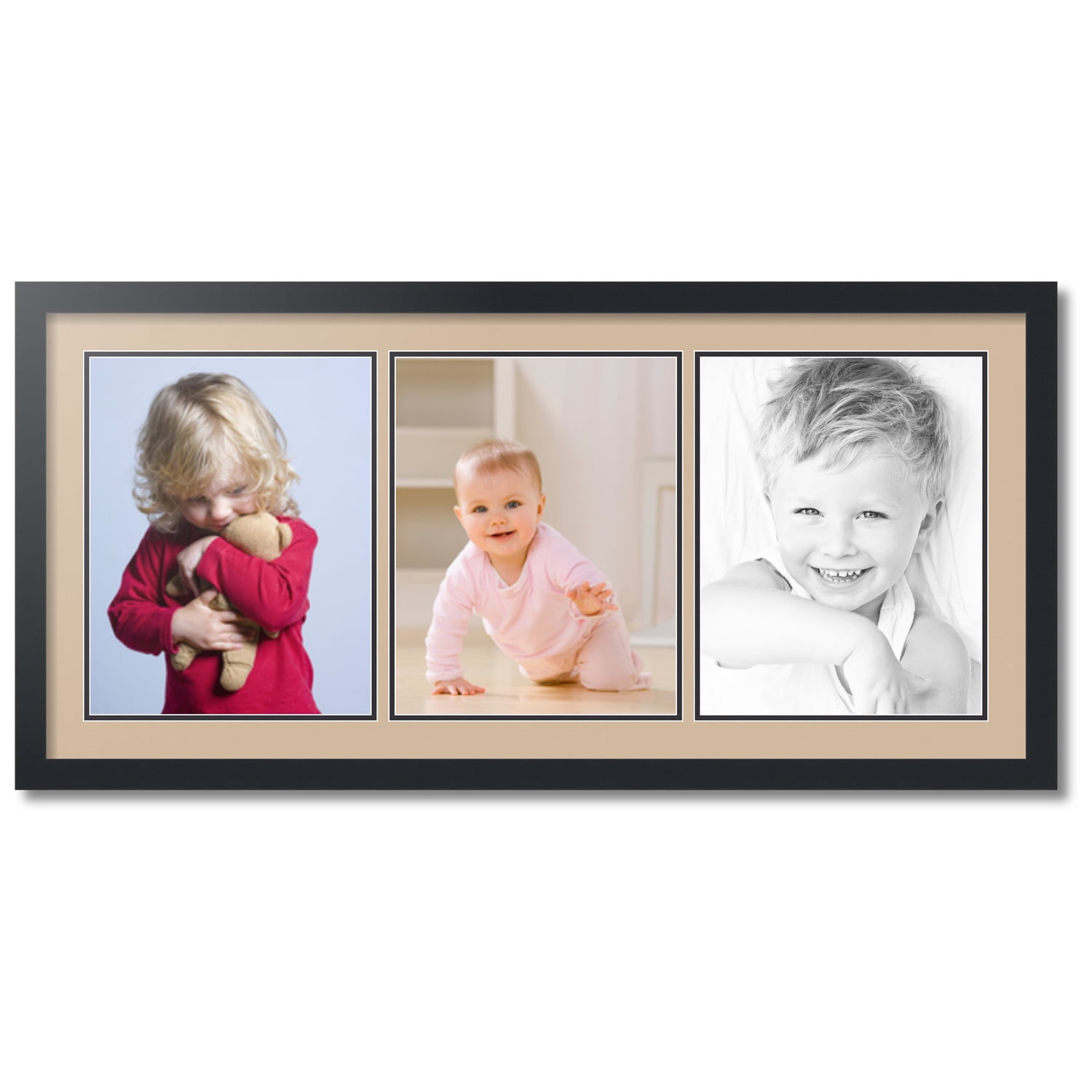 ArtToFrames Collage Photo Picture Frame with 3 - 11x14 Openings, Framed ...