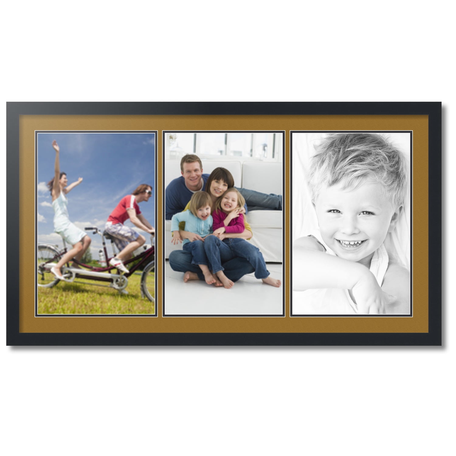 ArtToFrames Collage Photo Picture Frame with 3 - 11x17 Openings, Framed ...