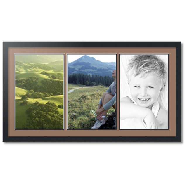 ArtToFrames Collage Photo Picture Frame with 3 - 11x17 Openings, Framed ...