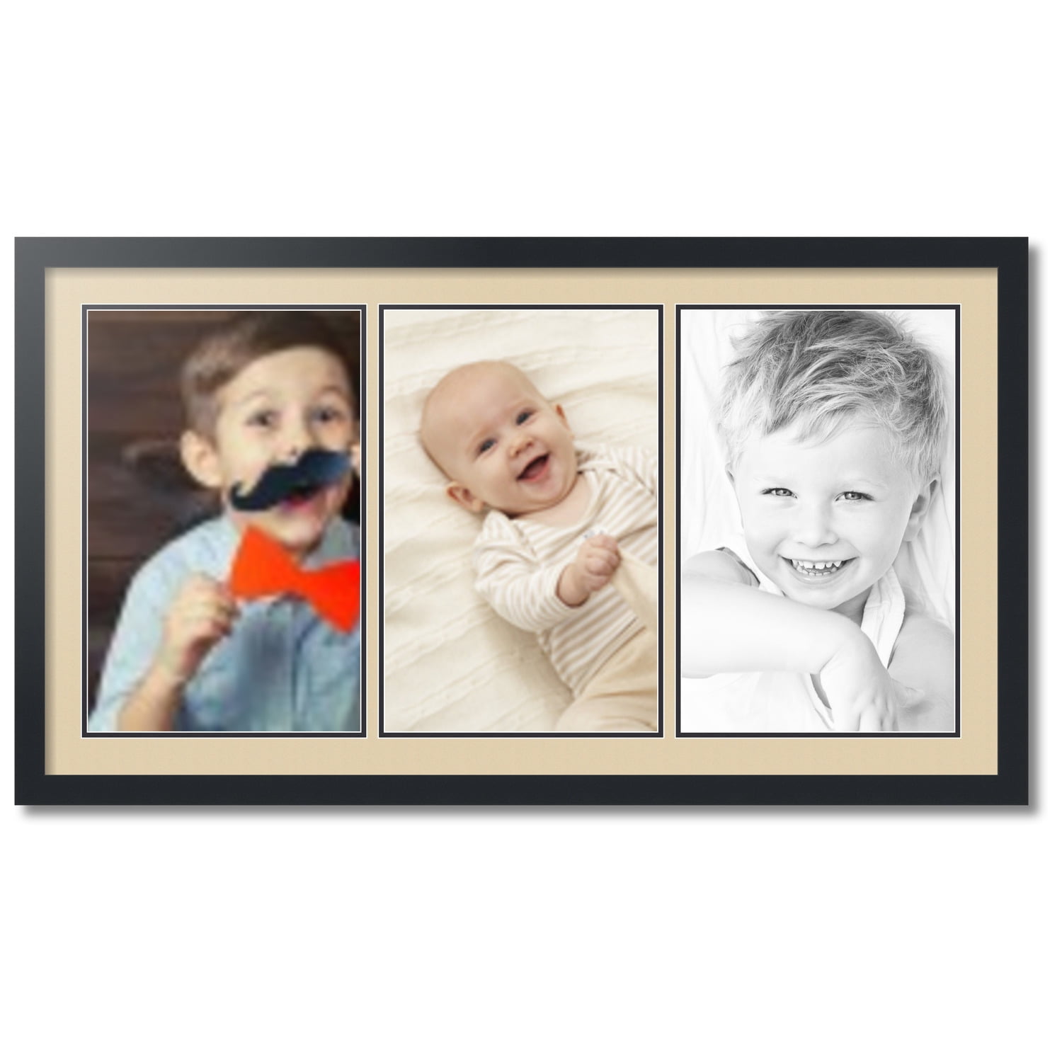 ArtToFrames Collage Photo Picture Frame with 3 - 11x17 Openings, Framed ...