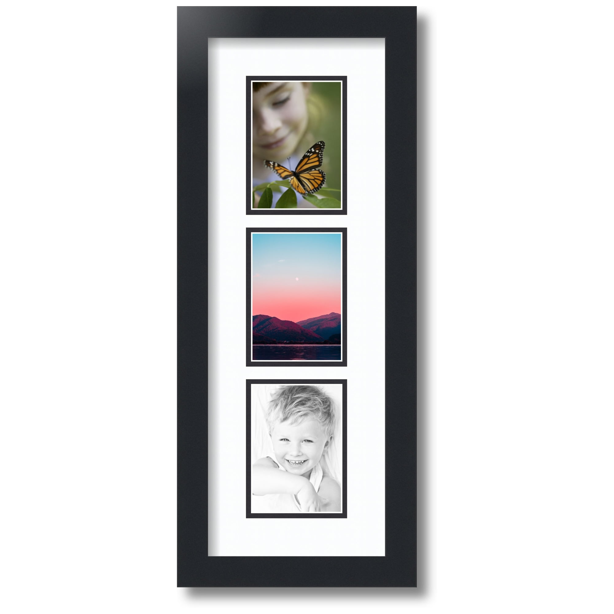 ArtToFrames Triple Collage Photo Frame, 3 - 3.5x5 Openings, Black Frame ...