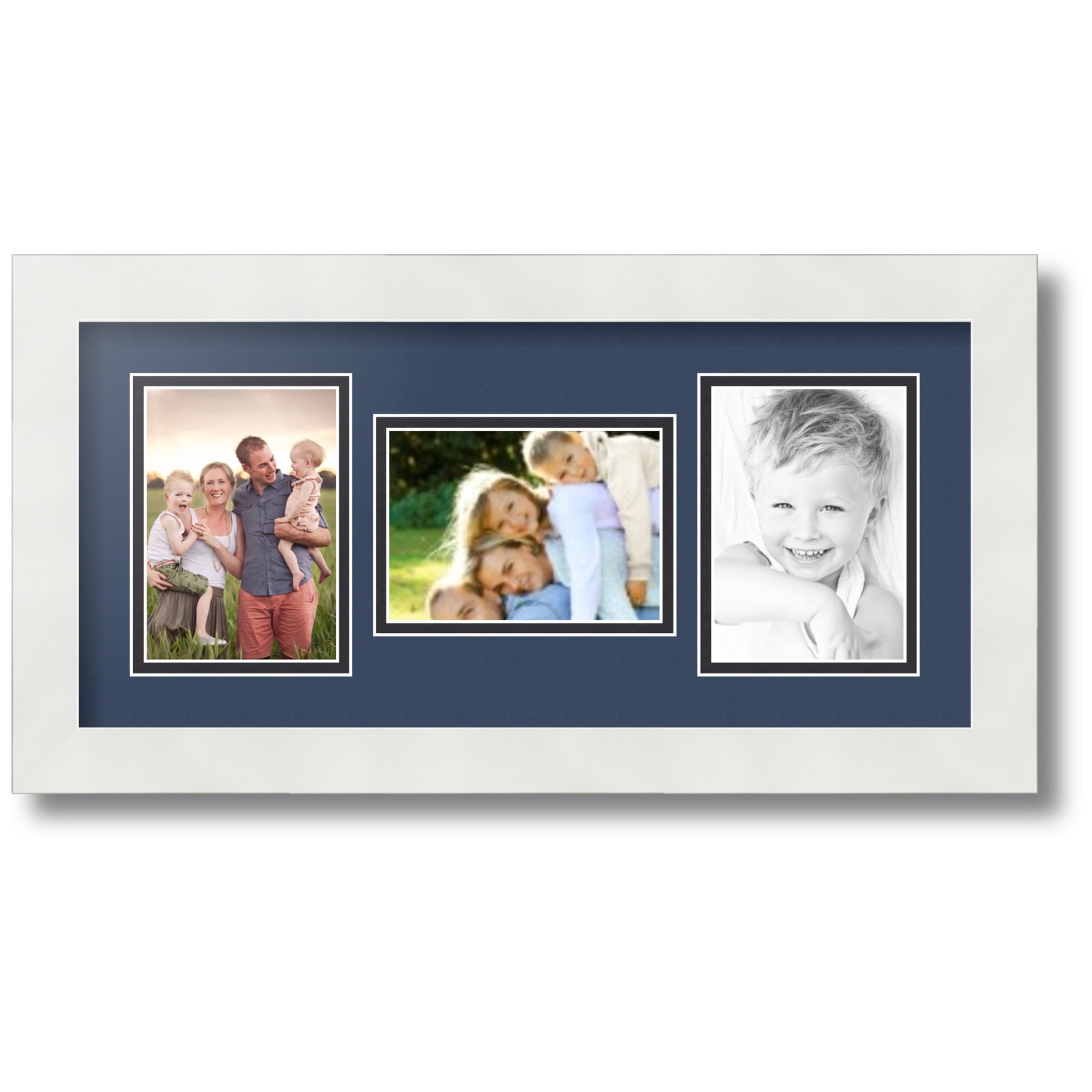ArtToFrames Collage Photo Picture Frame with 3 - 3.5x5 Openings, Framed ...