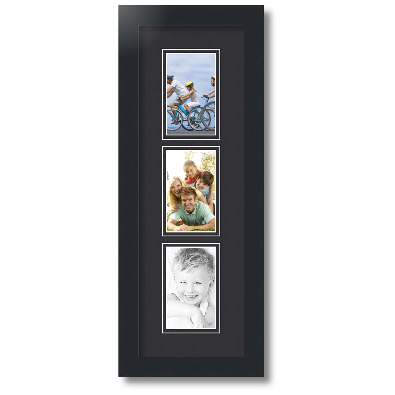 ArtToFrames Collage Photo Picture Frame with 3 - 3x5 Openings, Framed ...