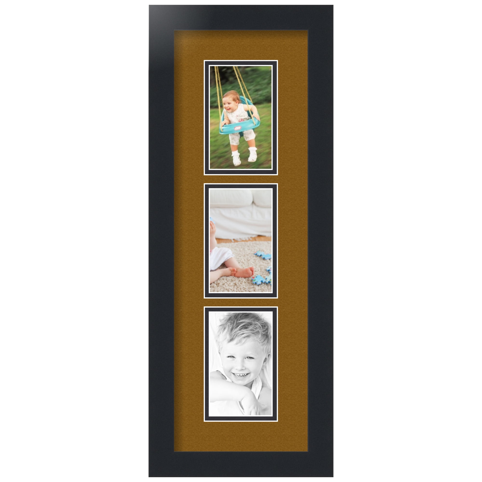 ArtToFrames Collage Photo Picture Frame with 3 - 3x5" Openings, Framed ...