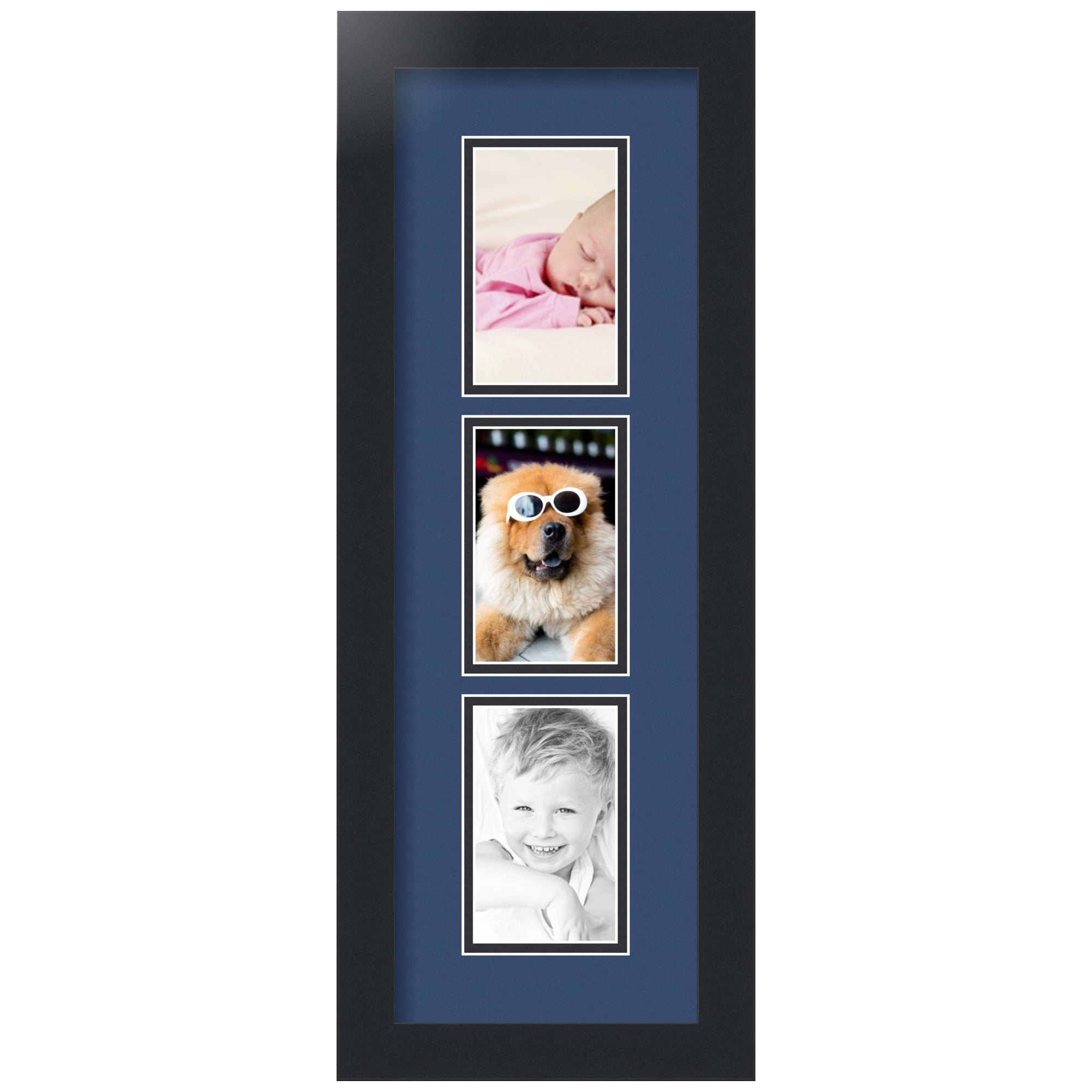ArtToFrames Collage Photo Picture Frame with 3 - 3x5" Openings, Framed ...