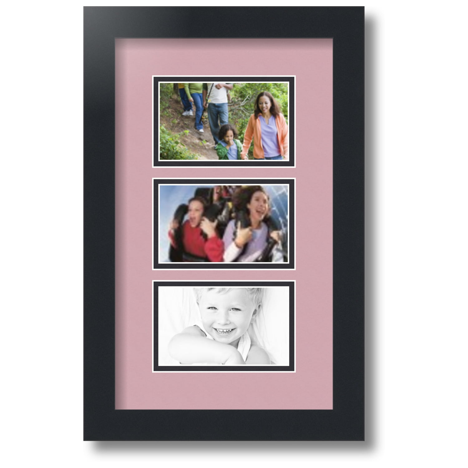 ArtToFrames Collage Photo Picture Frame with 3 - 3x5 Openings, Framed ...