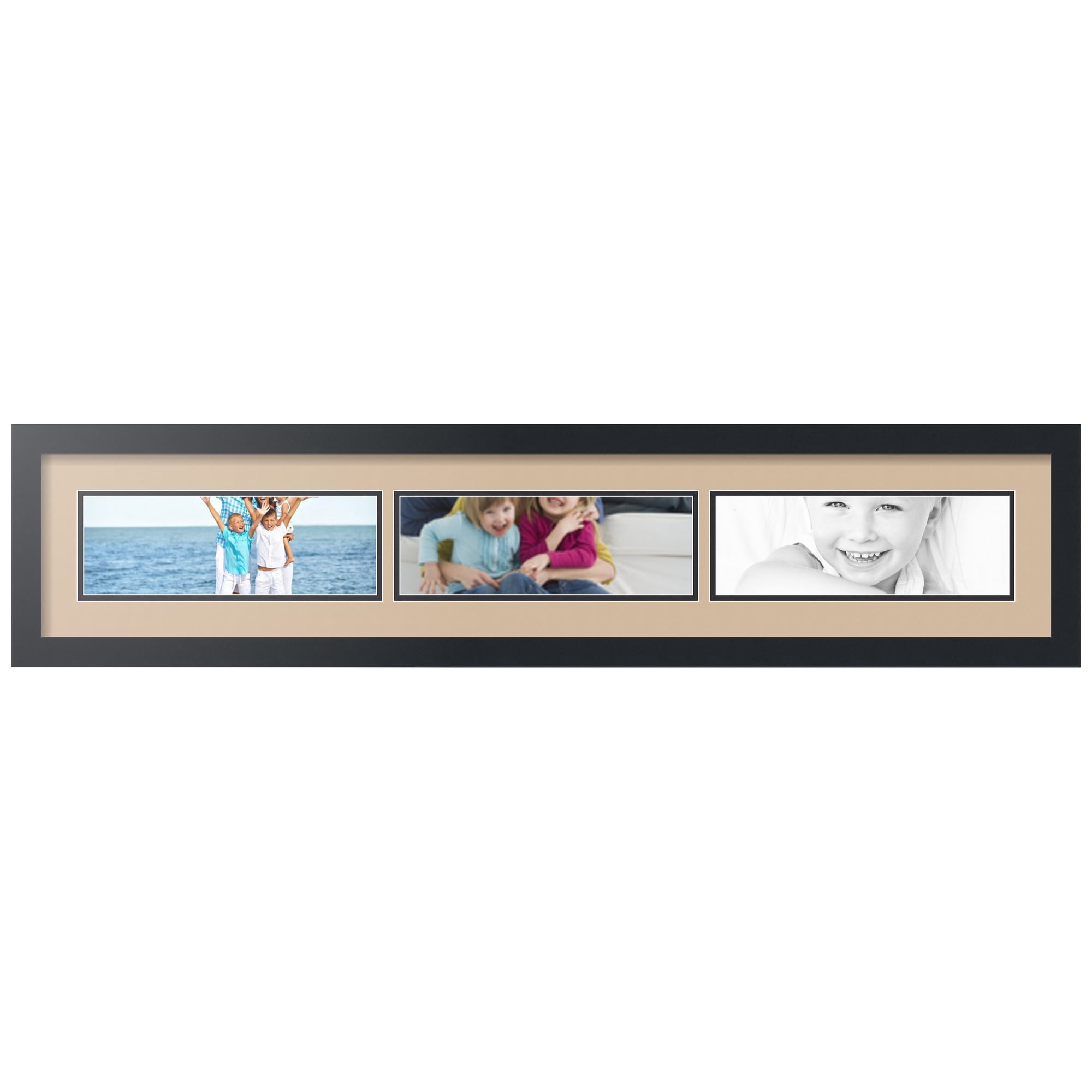 ArtToFrames Collage Photo Picture Frame with 3 - 4x12 Openings, Framed ...