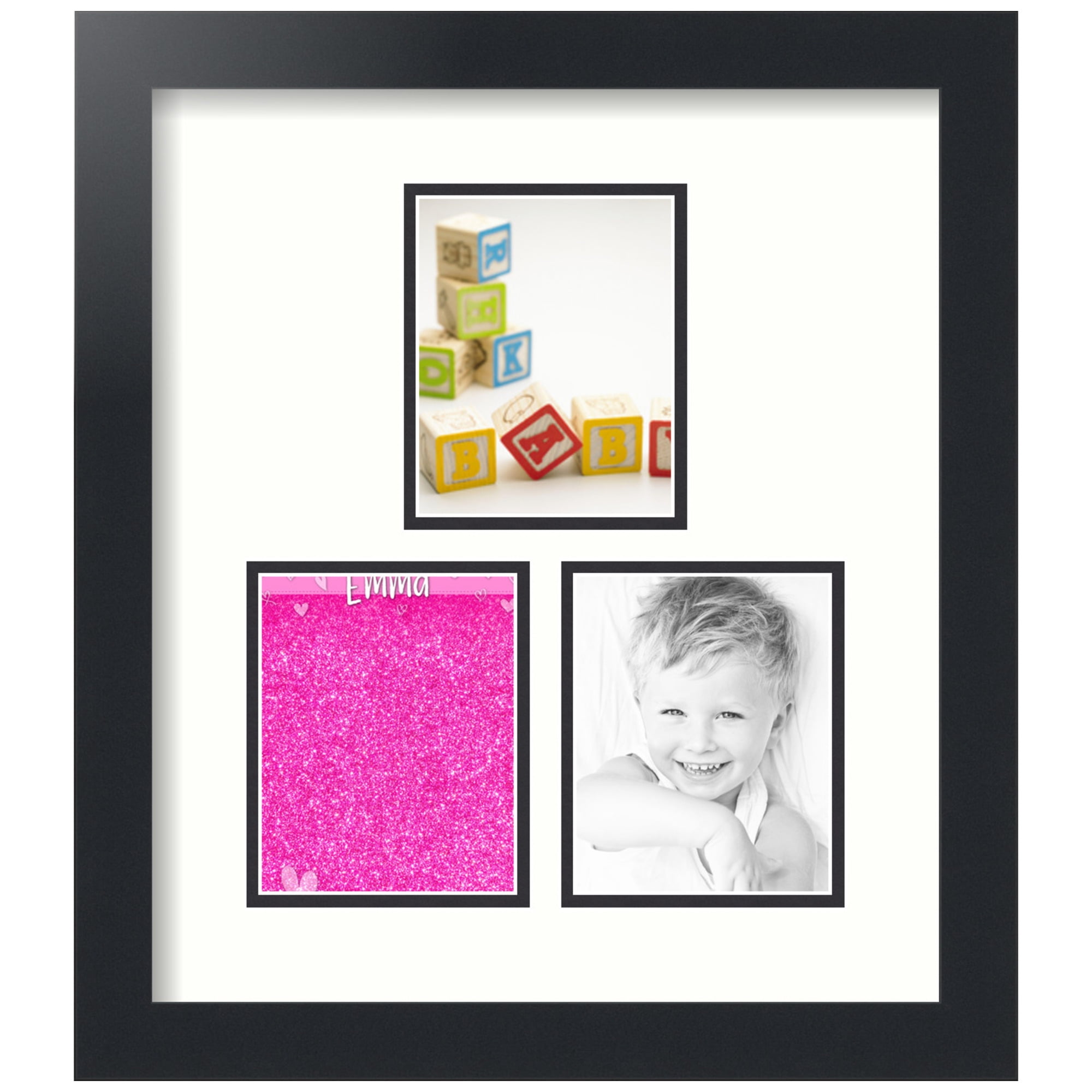 ArtToFrames Collage Photo Picture Frame with 3 - 4x5" Openings, Framed ...