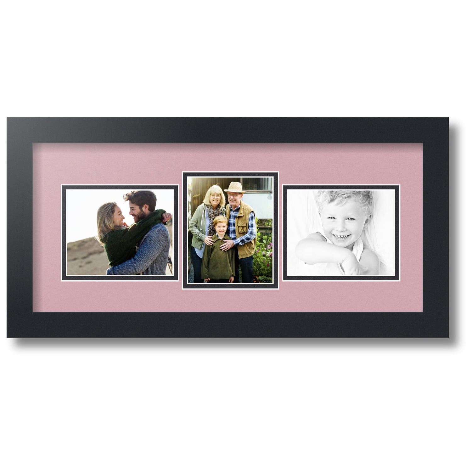 ArtToFrames Collage Photo Picture Frame with 3 - 4x5 Openings, Framed ...