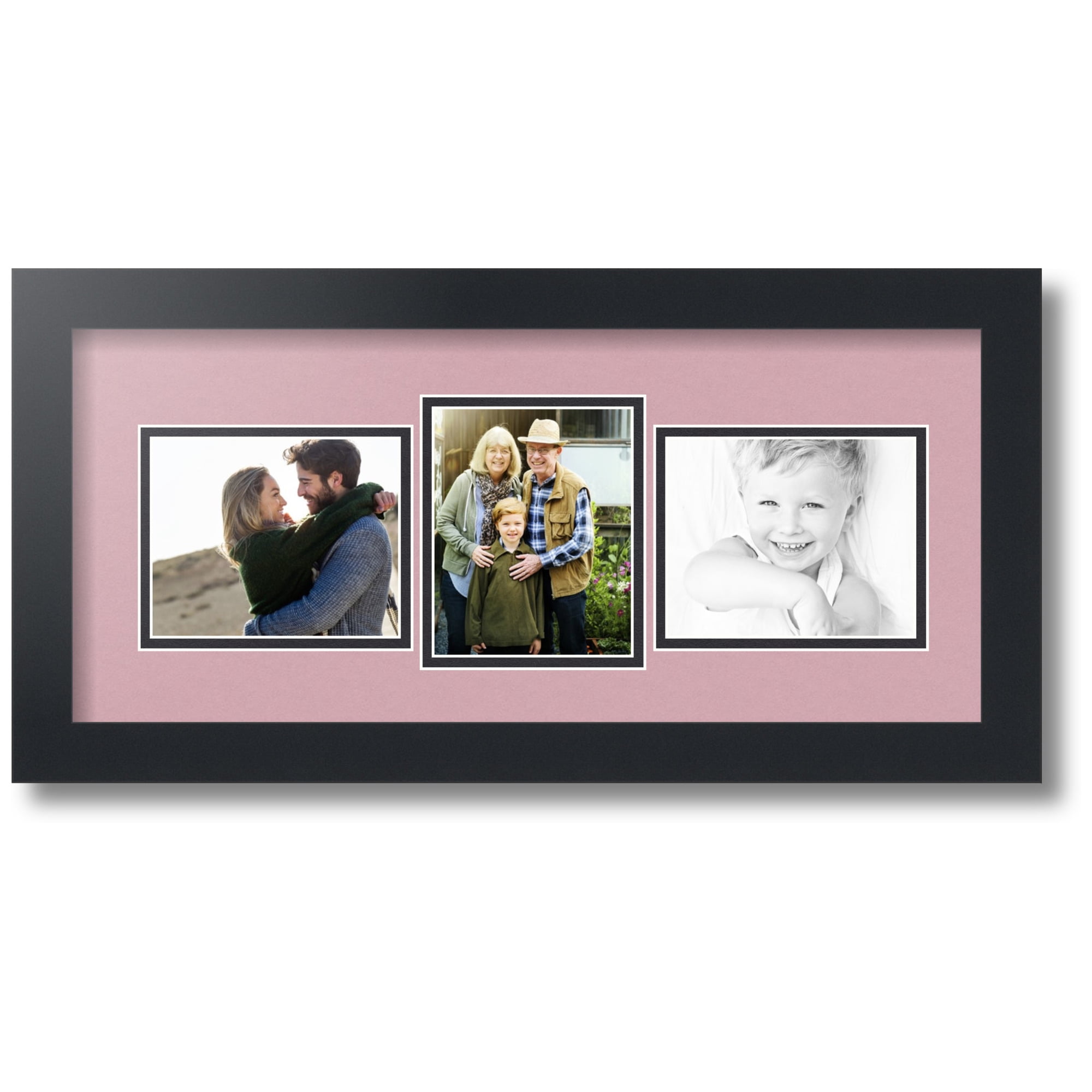 ArtToFrames Collage Photo Picture Frame with 3 - 4x5 Openings, Framed ...