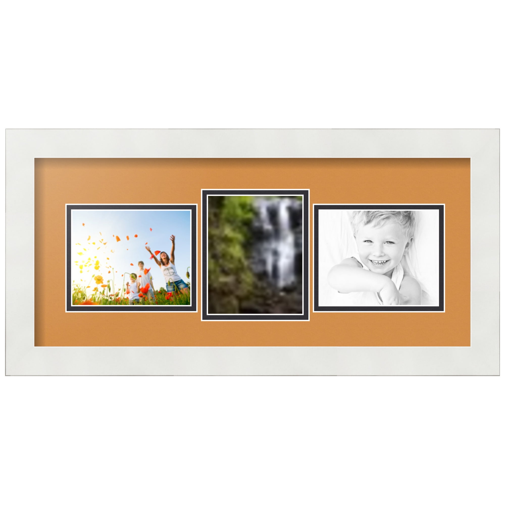 ArtToFrames Collage Photo Picture Frame with 3 - 4x5" Openings, Framed ...