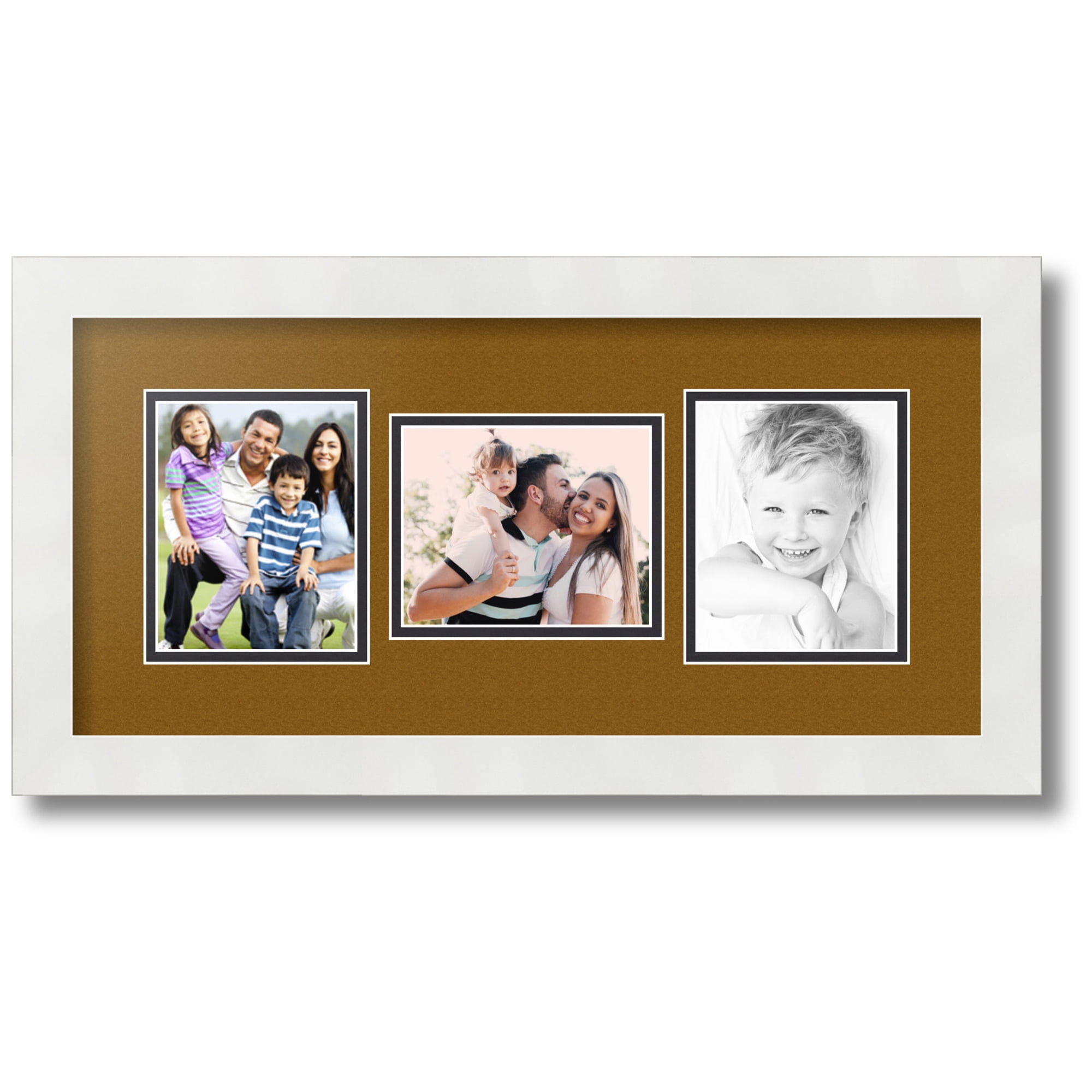 ArtToFrames Collage Photo Picture Frame with 3 - 4x5" Openings, Framed ...