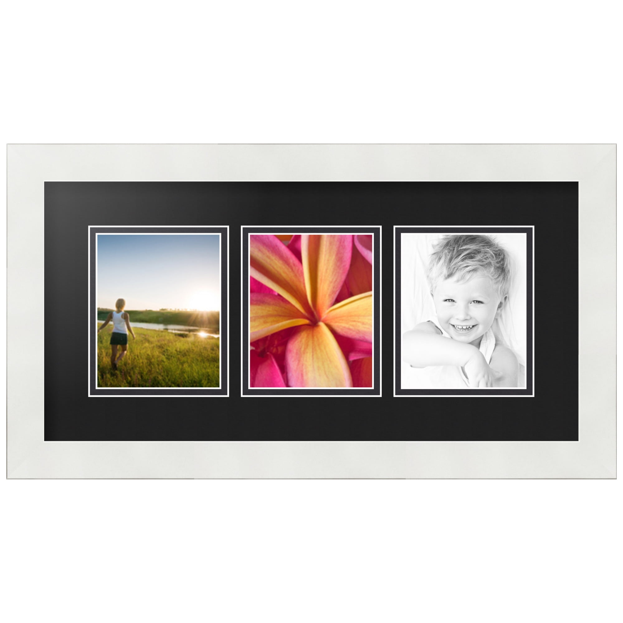 ArtToFrames Collage Photo Picture Frame with 3 - 4x5" Openings, Framed ...