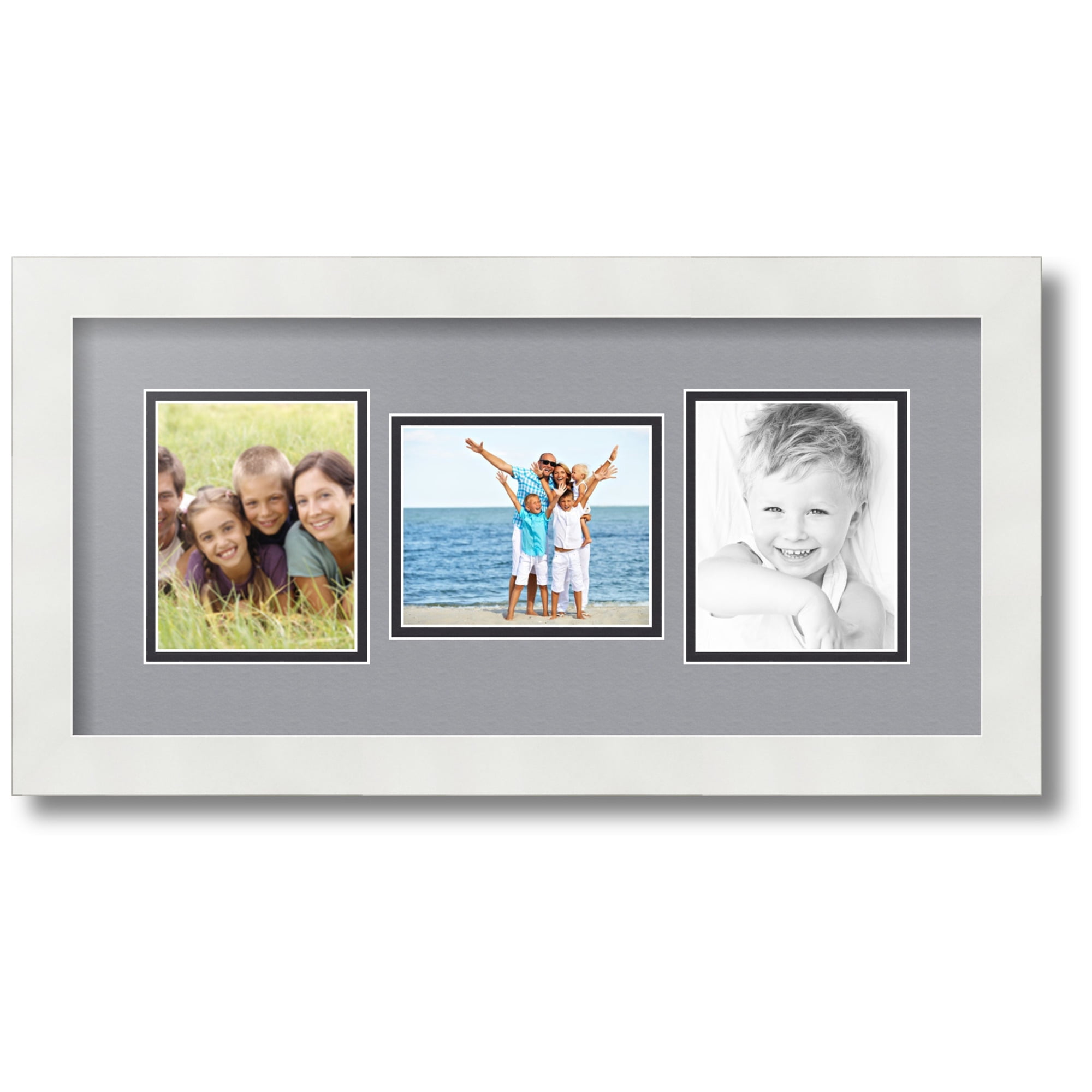 ArtToFrames Collage Photo Picture Frame with 3 - 4x5" Openings, Framed ...