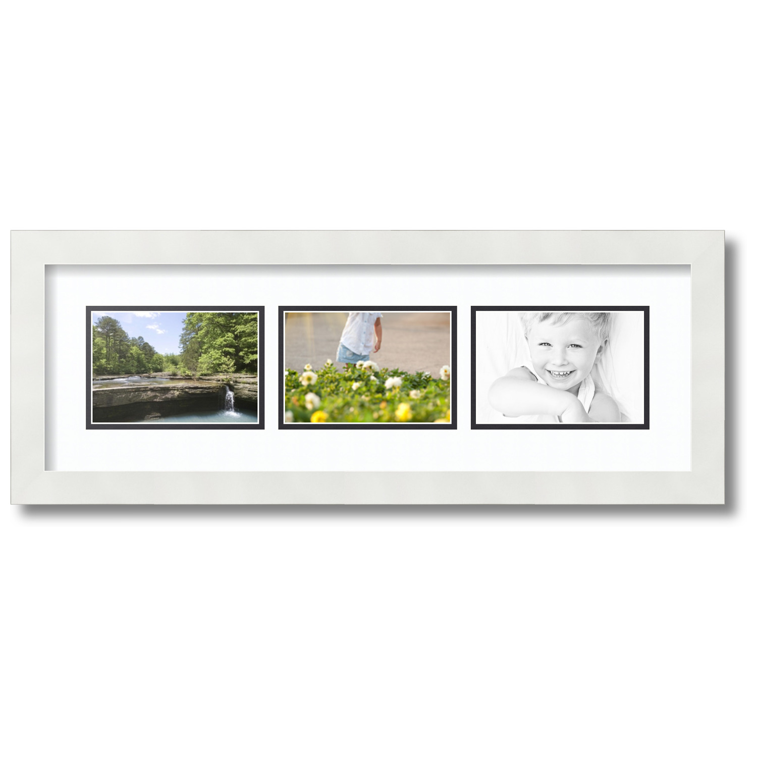 ArtToFrames Collage Photo Picture Frame with 3 - 4x6 Openings, Framed ...