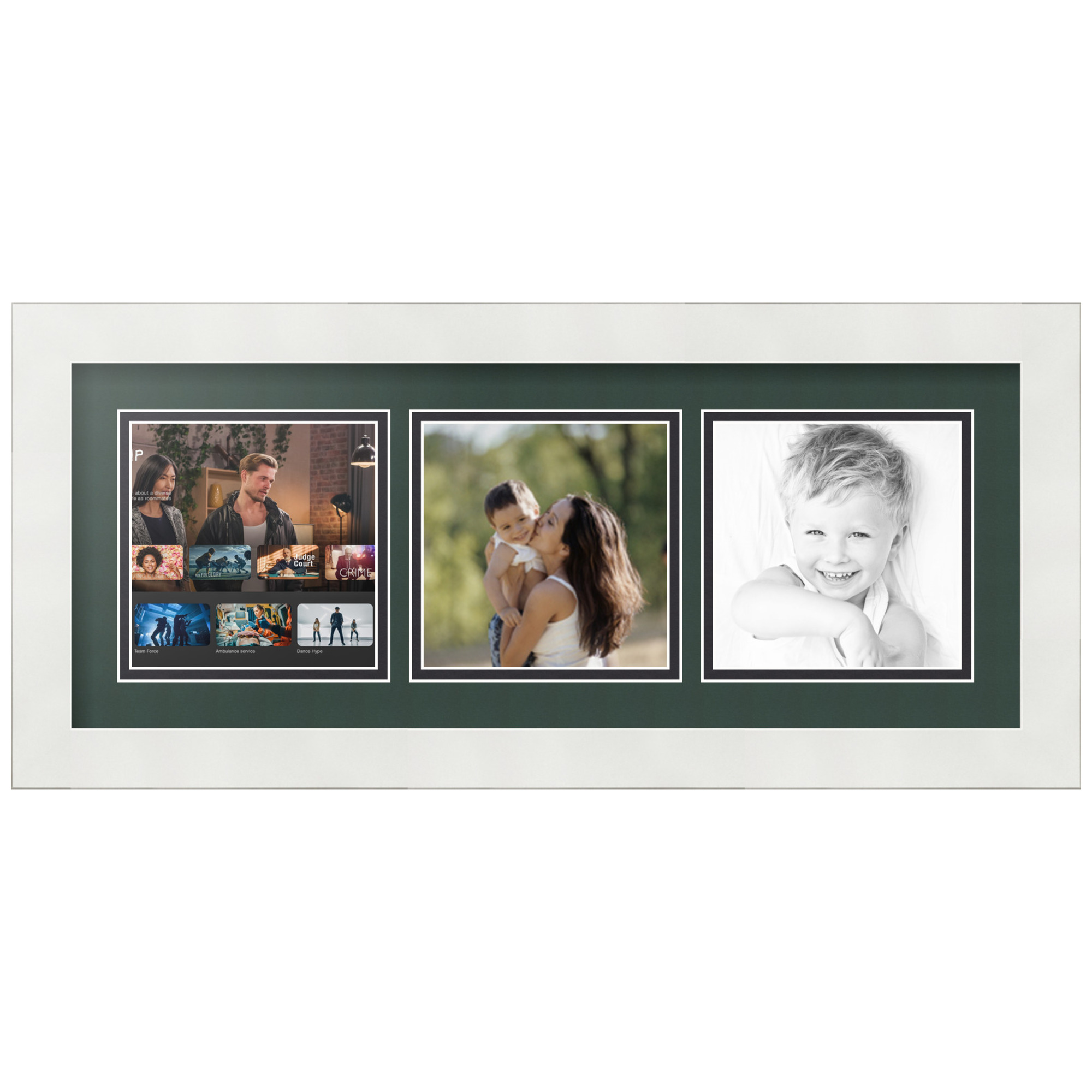 ArtToFrames Collage Photo Picture Frame with 3 - 5x5" Openings, Framed ...