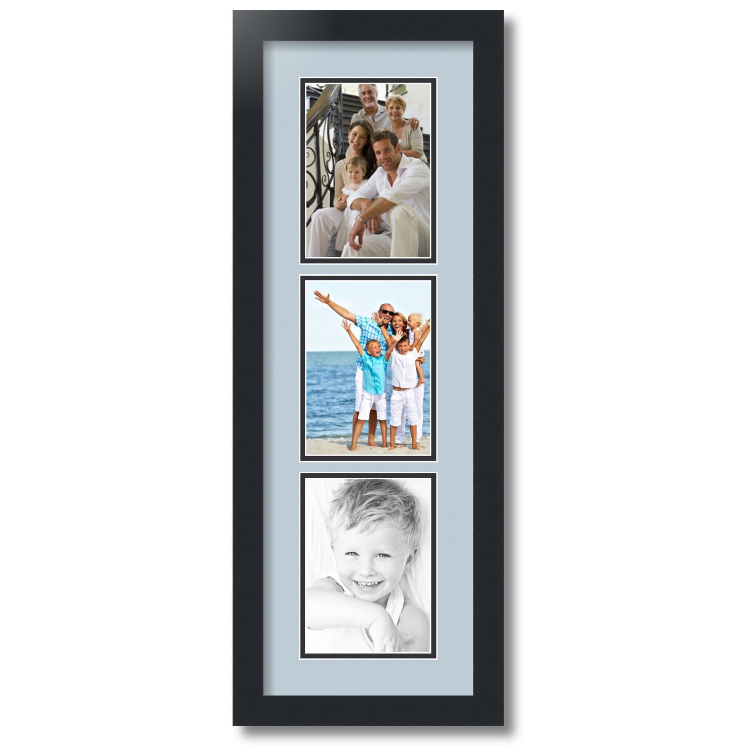 ArtToFrames Collage Photo Picture Frame with 3 - 5x7 Openings, Framed ...
