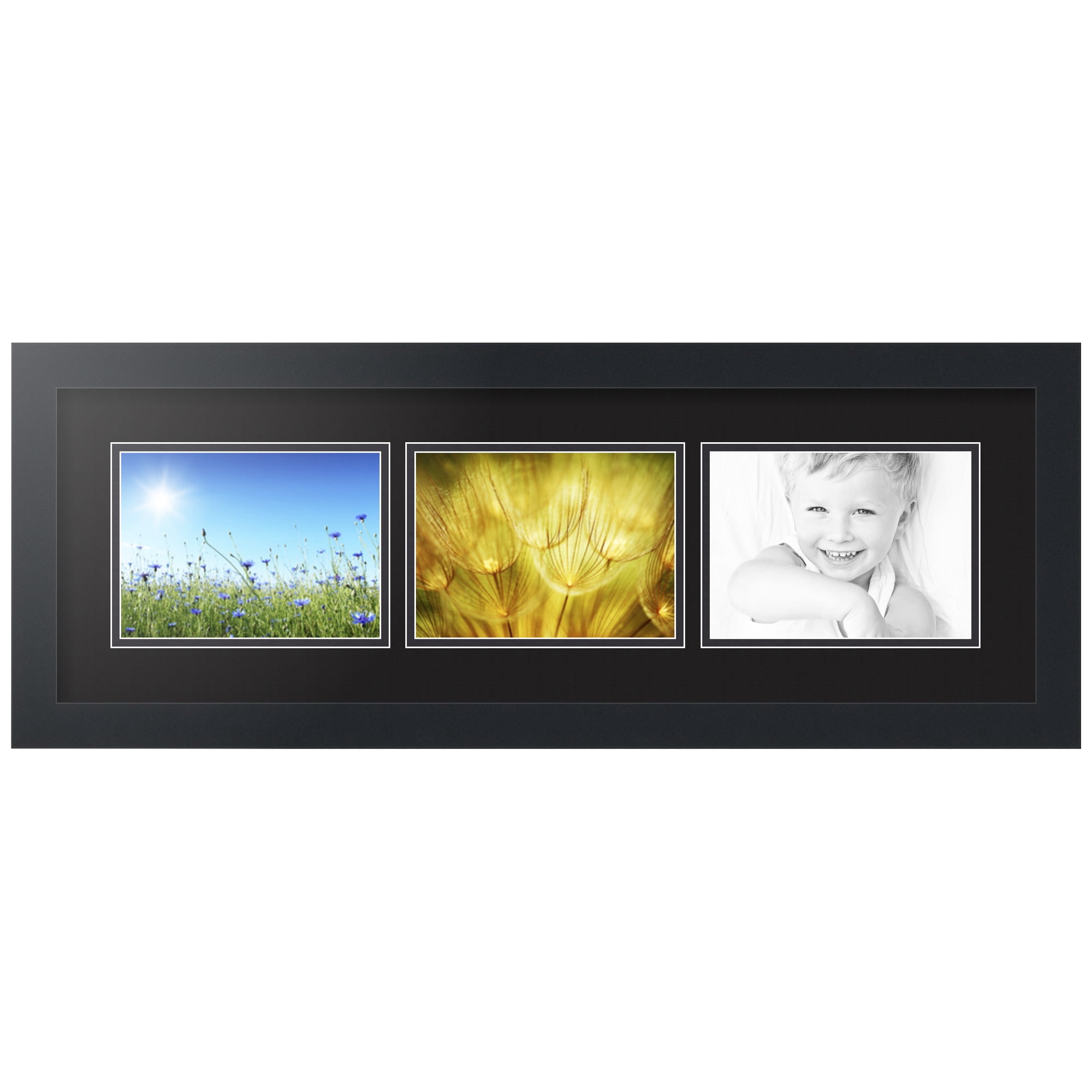 ArtToFrames Collage Photo Picture Frame with 3 - 5x7" Openings, Framed ...