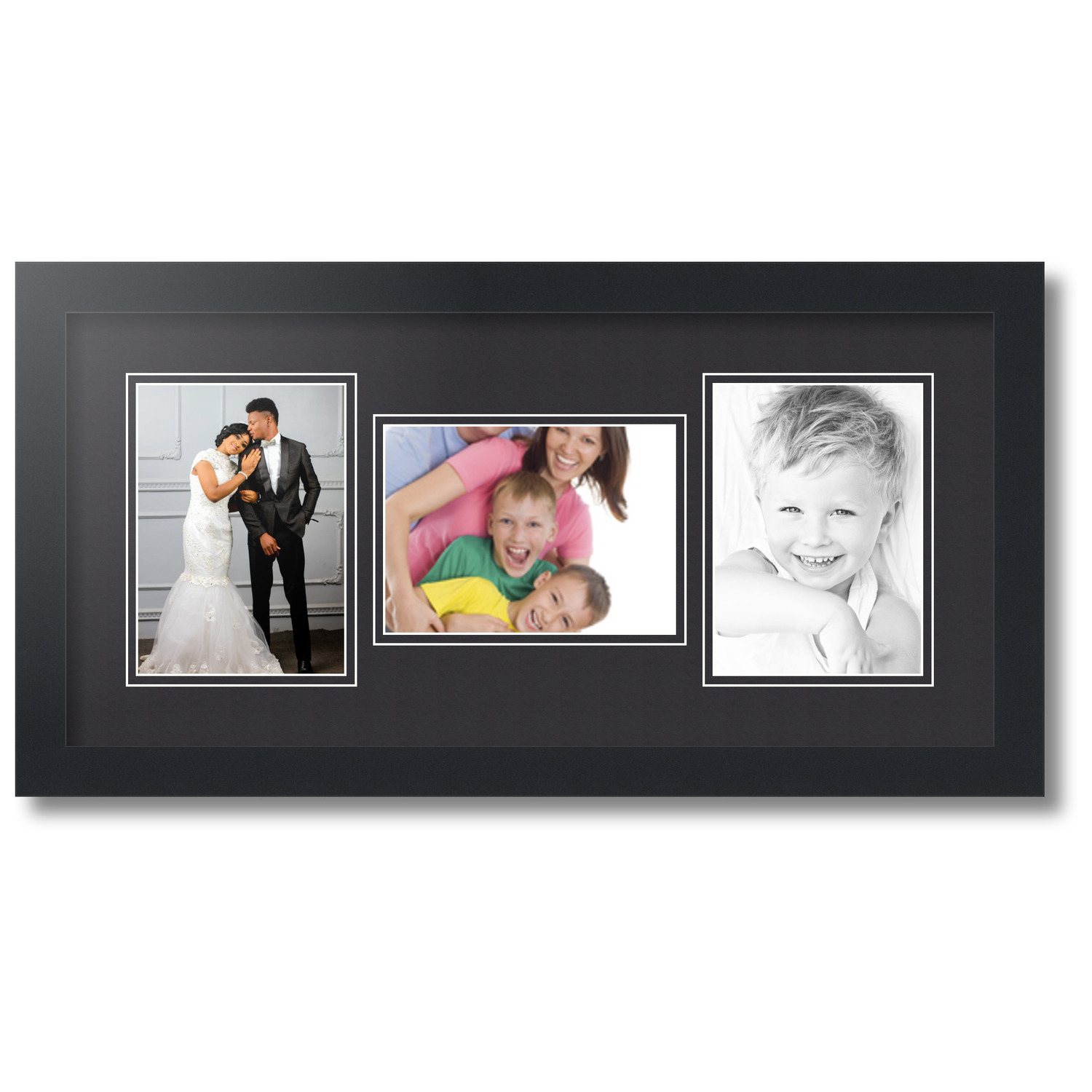 ArtToFrames Multiple Three Opening Collage Photo Picture Frame, 3 - 5x7 ...