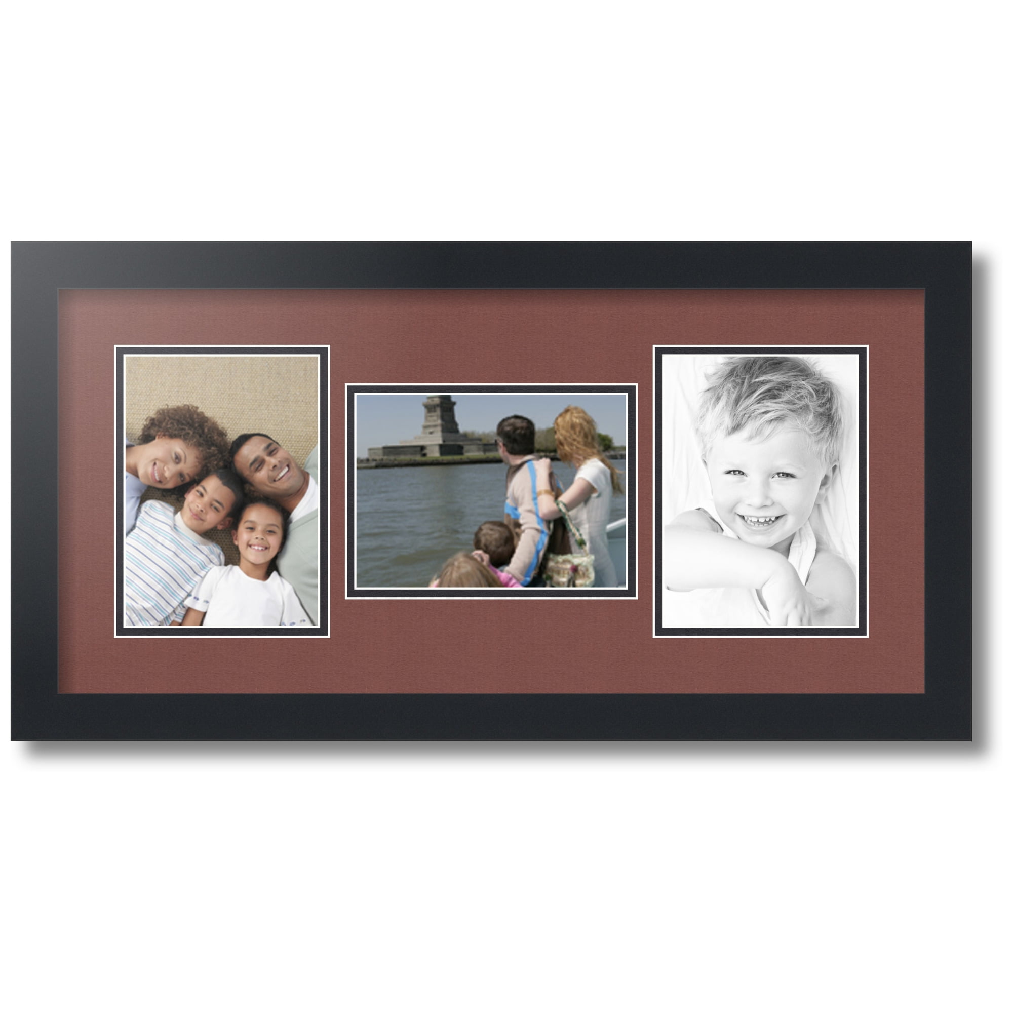 ArtToFrames Collage Photo Picture Frame with 3 - 5x7" Openings, Framed ...