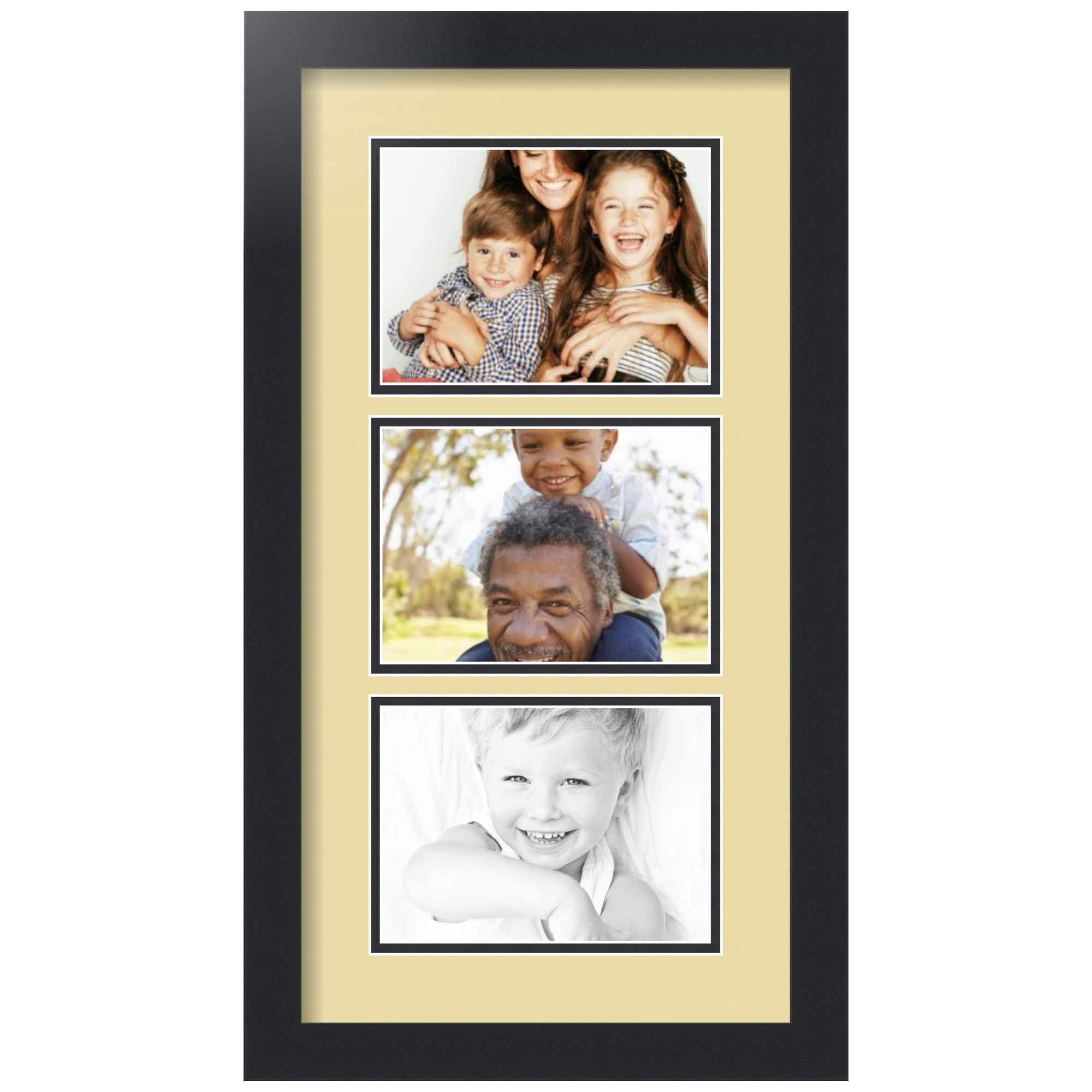 ArtToFrames Collage Photo Picture Frame with 3 - 5x7" Openings, Framed ...