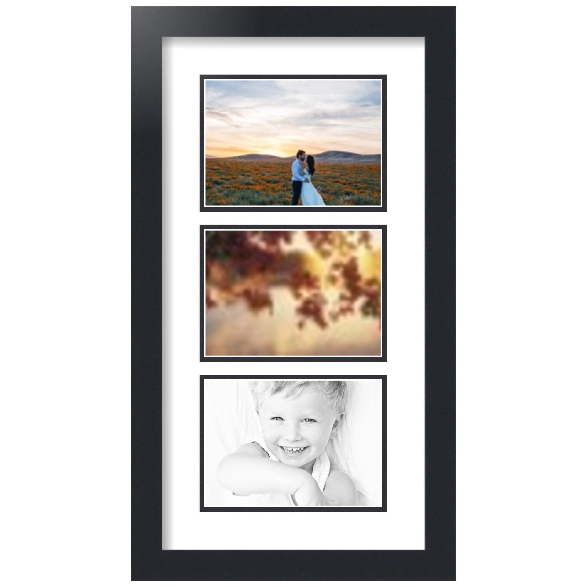 ArtToFrames Collage Photo Picture Frame with 3 - 5x7" Openings, Framed ...