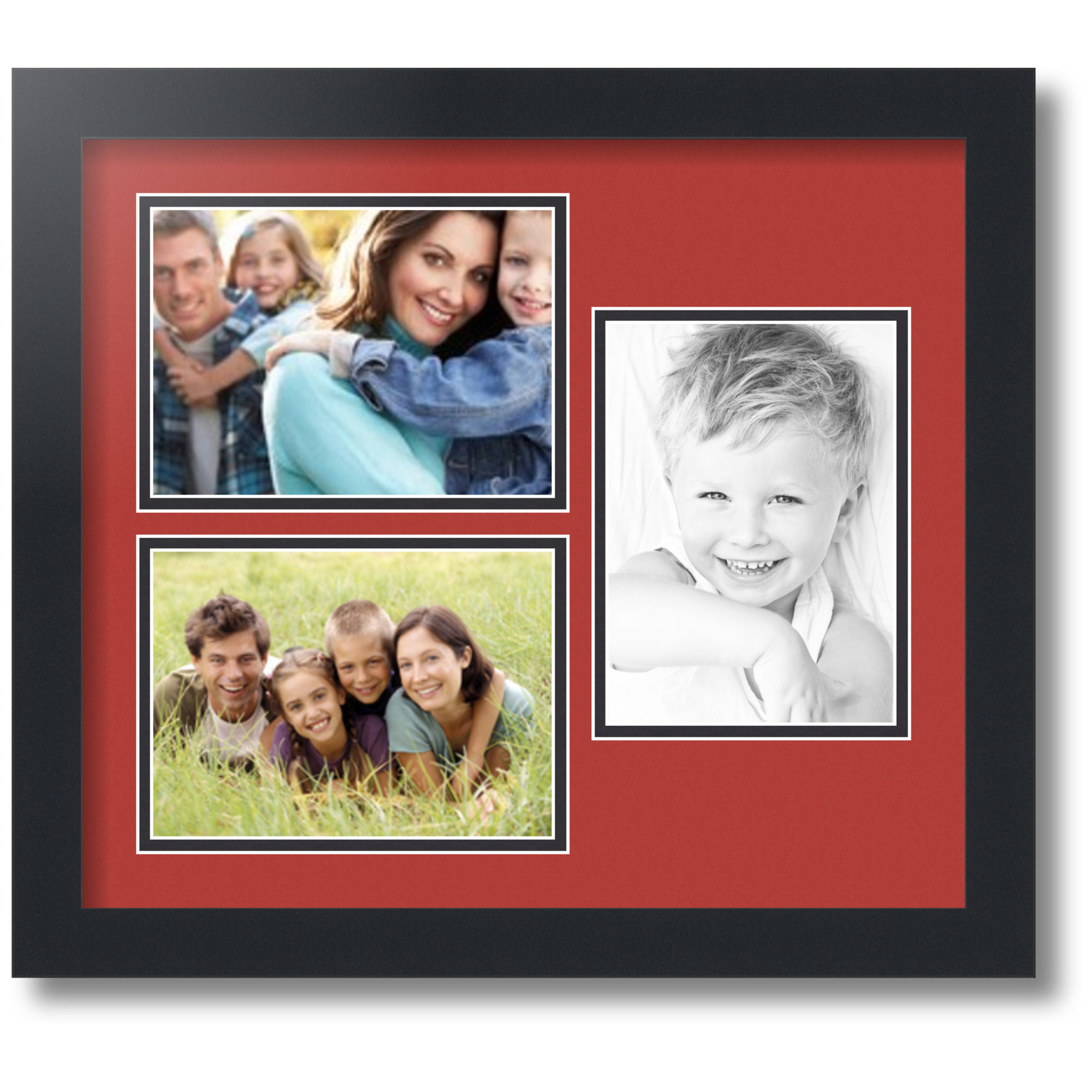 ArtToFrames Collage Photo Picture Frame with 3 - 5x7" Openings, Framed ...