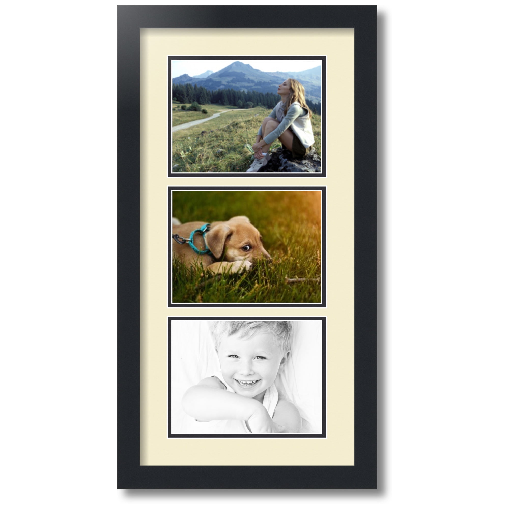 ArtToFrames Collage Photo Picture Frame with 3 - 6x8" Openings, Framed ...