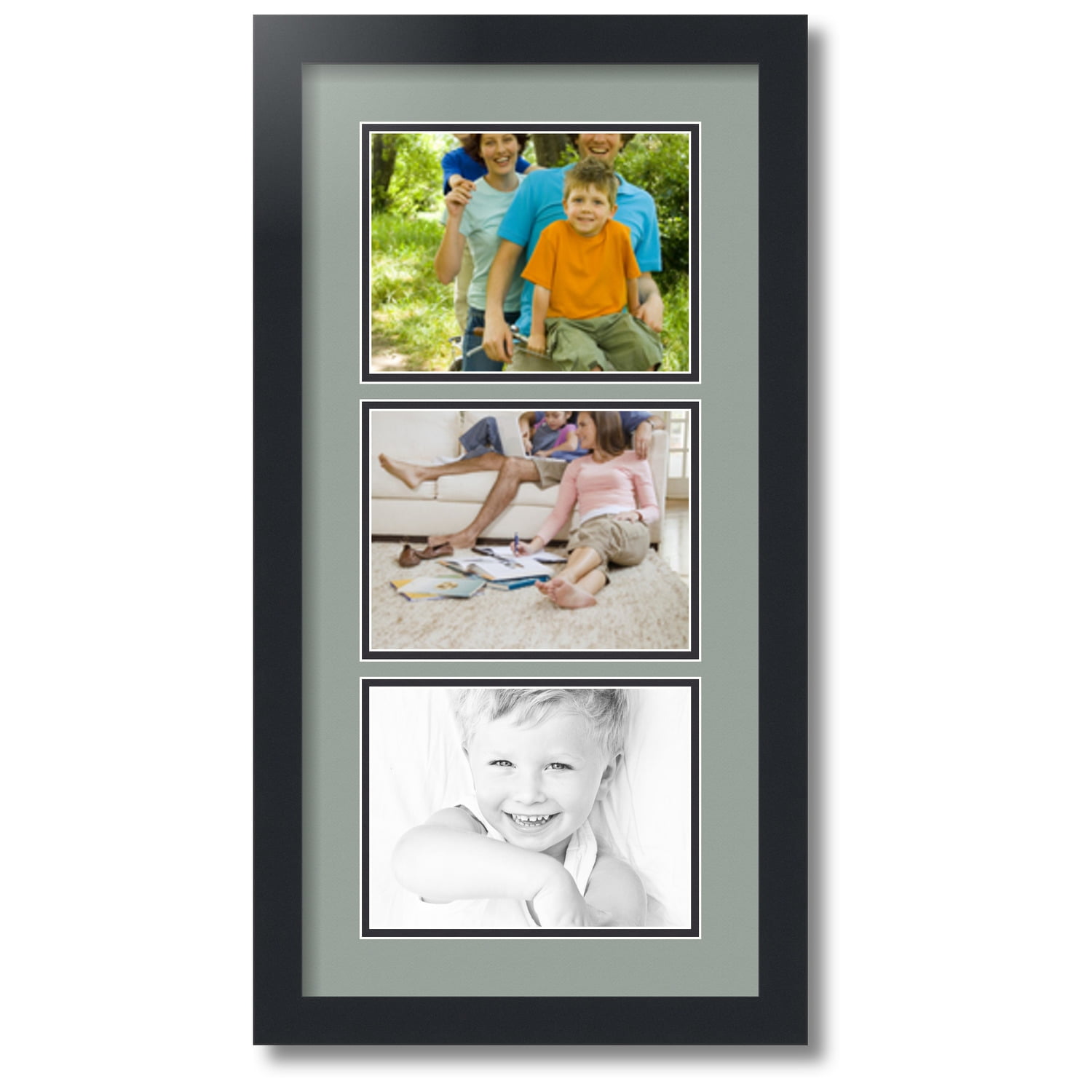 ArtToFrames Collage Photo Picture Frame with 3 - 6x8 Openings, Framed ...