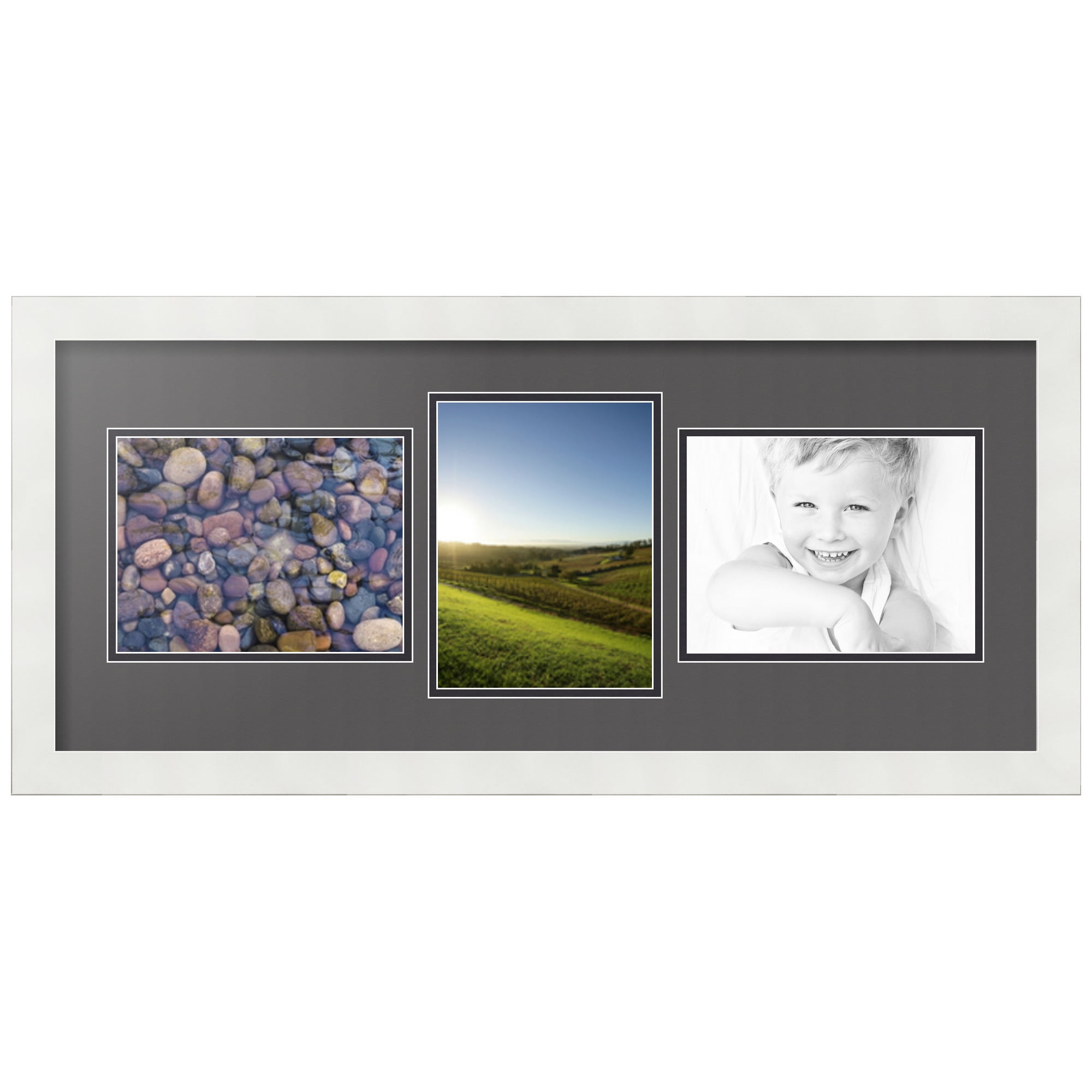 ArtToFrames Collage Photo Picture Frame with 3 - 6x8" Openings, Framed ...