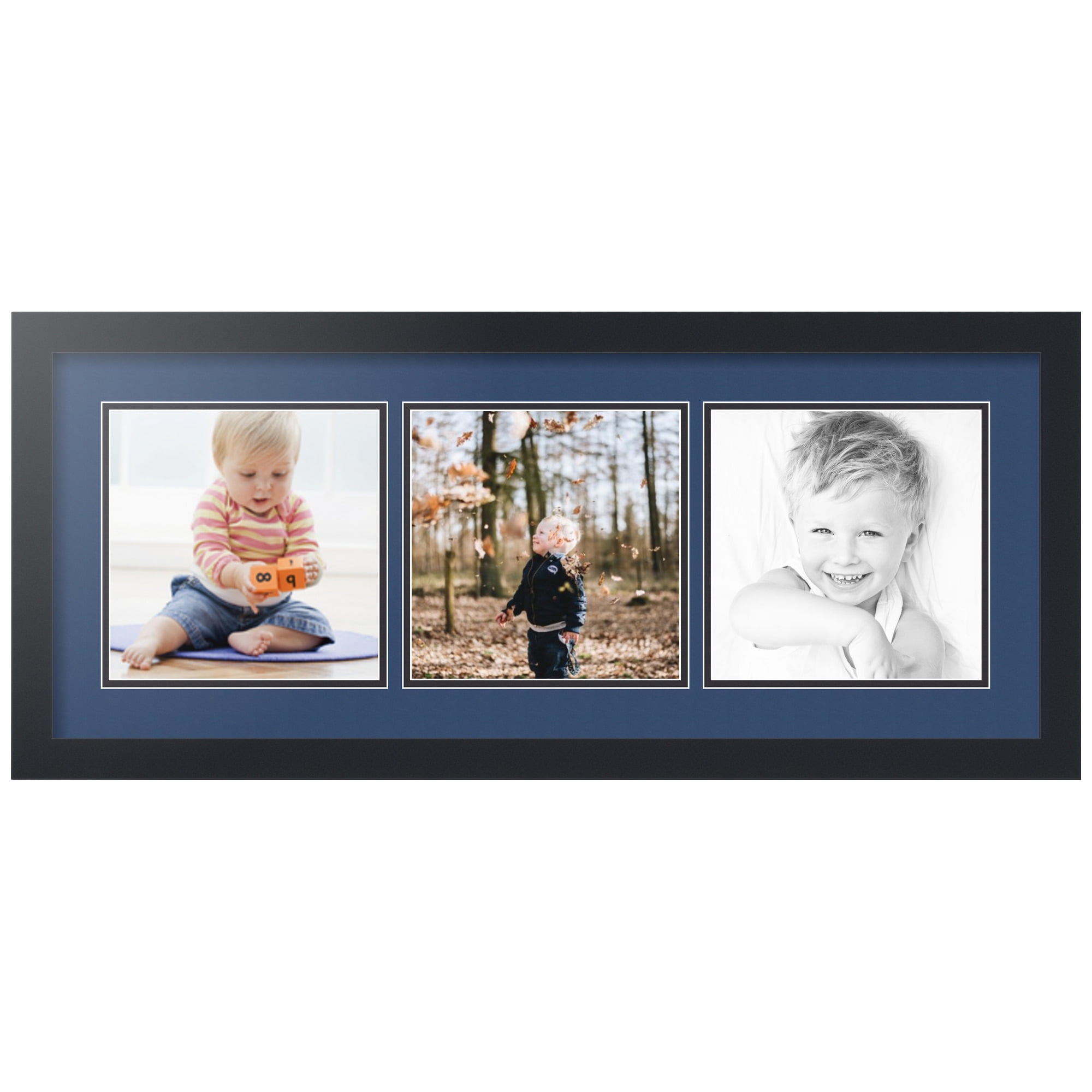 ArtToFrames Collage Photo Picture Frame with 3 - 8x8" Openings, Framed ...