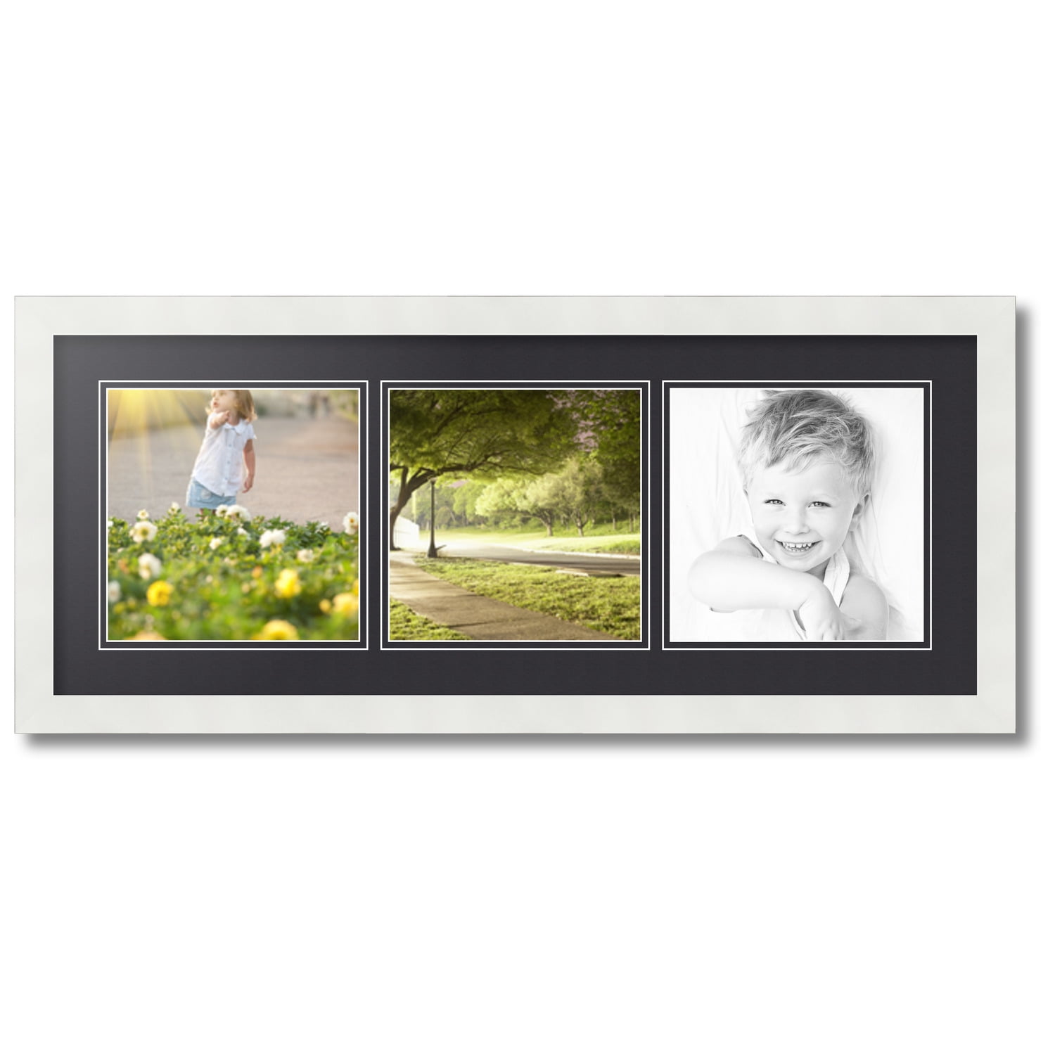 ArtToFrames Collage Photo Picture Frame with 3 - 8x8 Openings, Framed ...