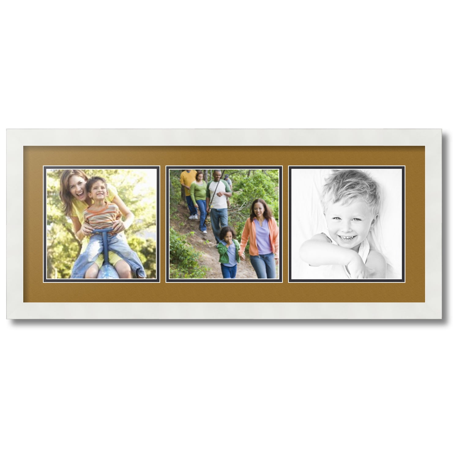ArtToFrames Collage Photo Picture Frame with 3 - 8x8 Openings, Framed ...