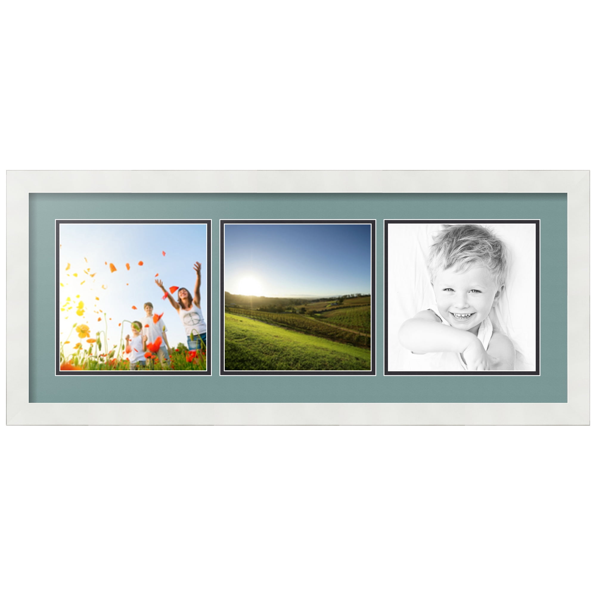 ArtToFrames Collage Photo Picture Frame with 3 - 8x8 Openings, Framed ...