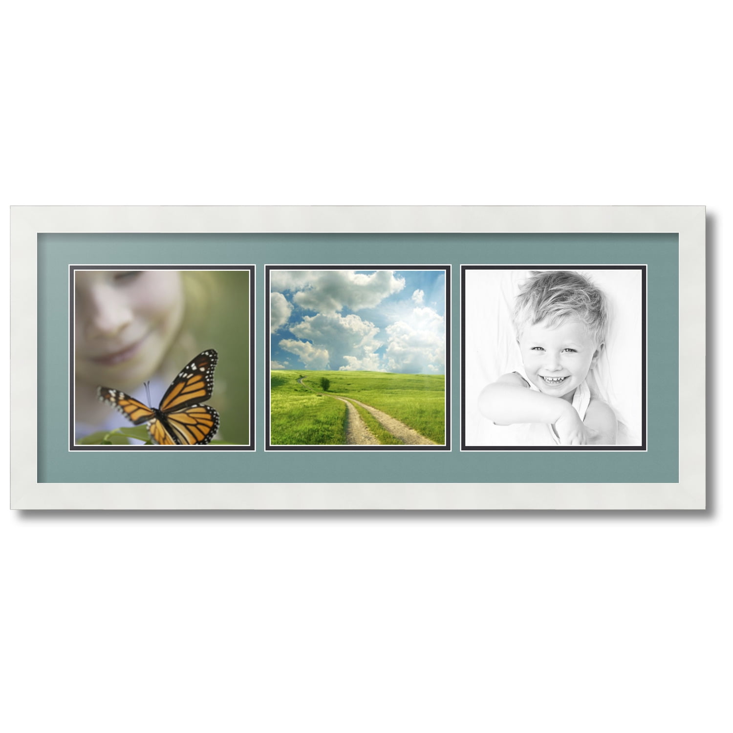ArtToFrames Collage Photo Picture Frame with 3 - 8x8 Openings, Framed ...