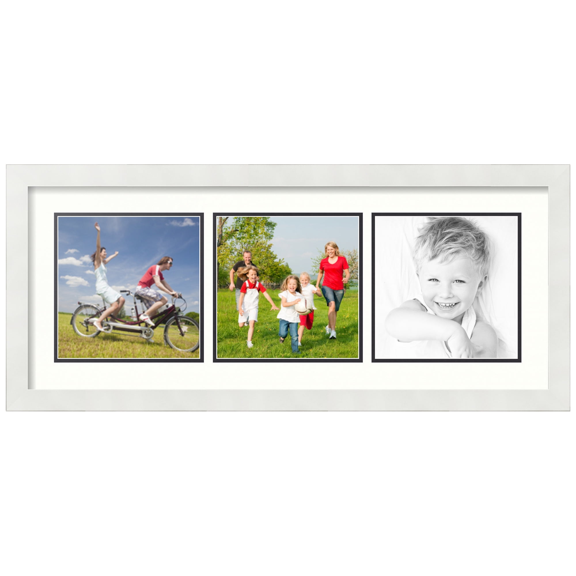 ArtToFrames Collage Photo Picture Frame with 3 - 8x8 Openings, Framed ...