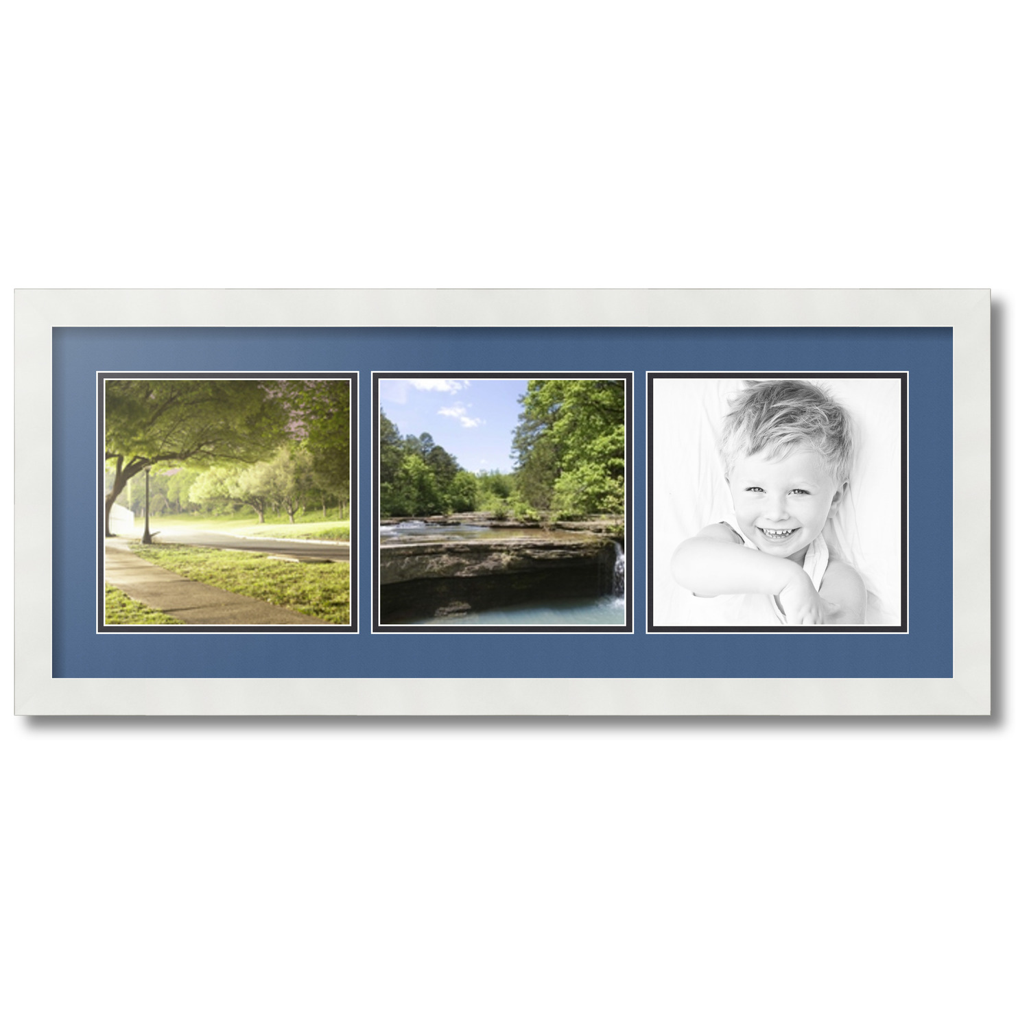 ArtToFrames Collage Photo Picture Frame with 3 - 8x8 Openings, Framed ...