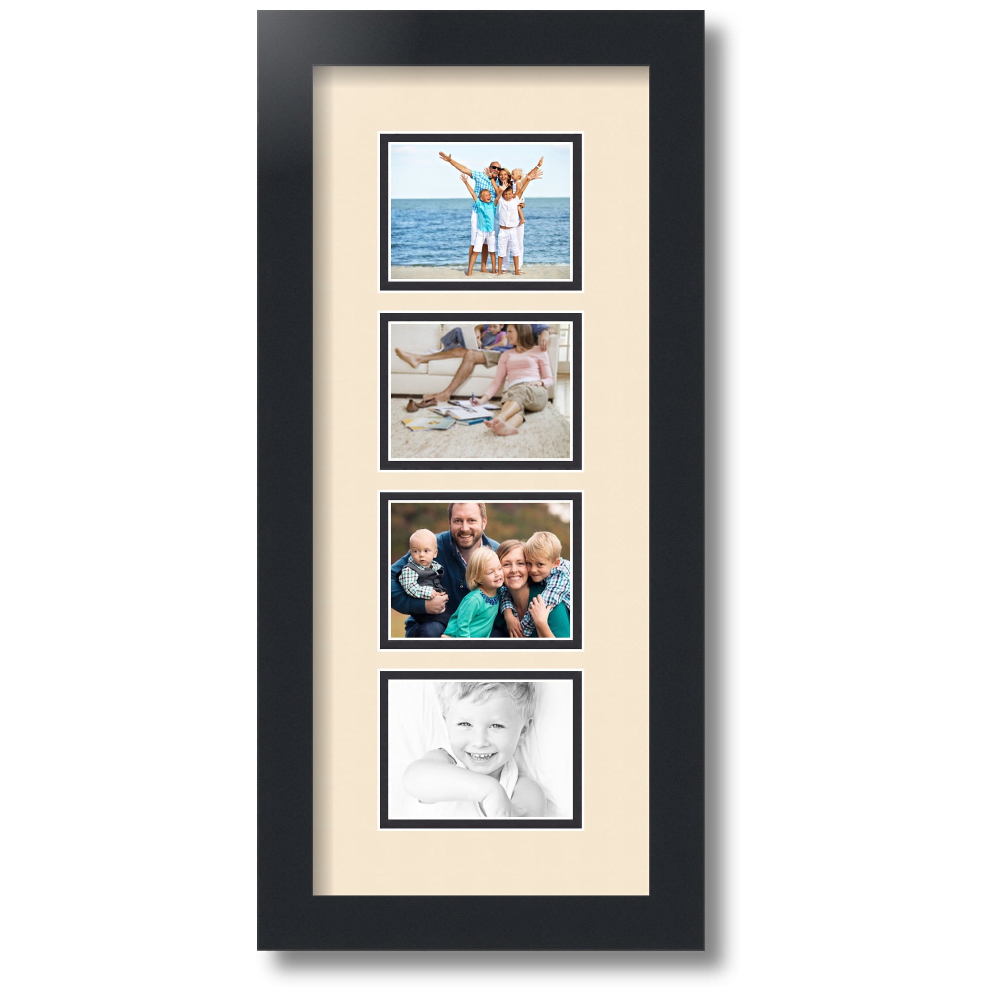 ArtToFrames Collage Photo Picture Frame with 4 - 3x4" Openings, Framed ...