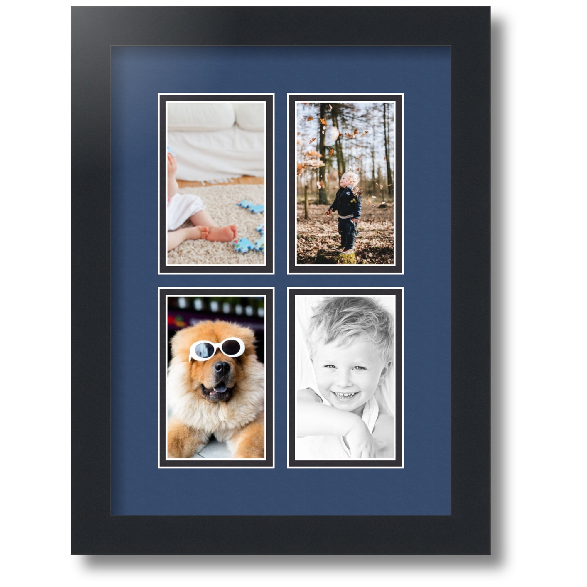 ArtToFrames Collage Photo Picture Frame with 4 - 3x5" Openings, Framed ...
