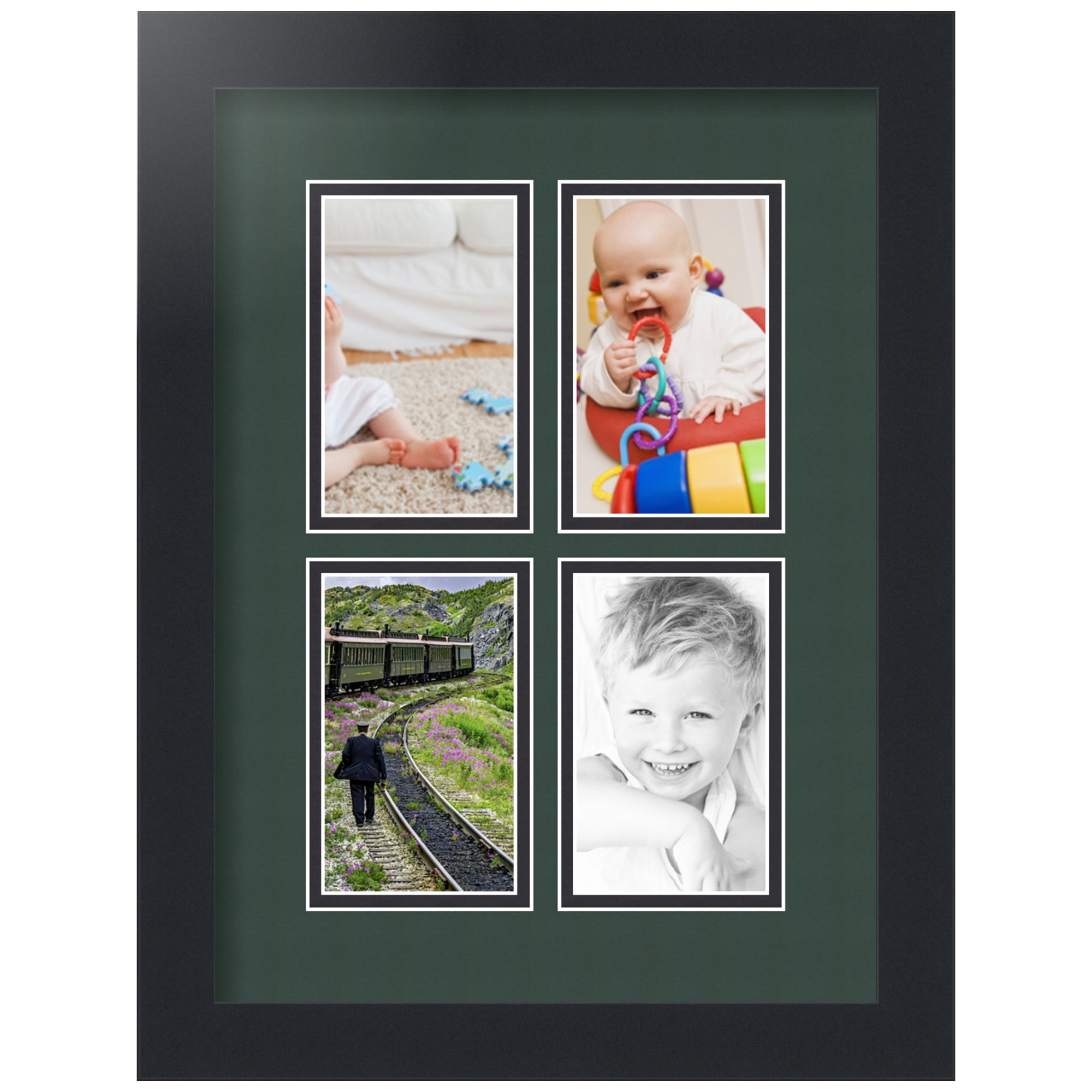ArtToFrames Collage Photo Picture Frame with 4 - 3x5" Openings, Framed ...