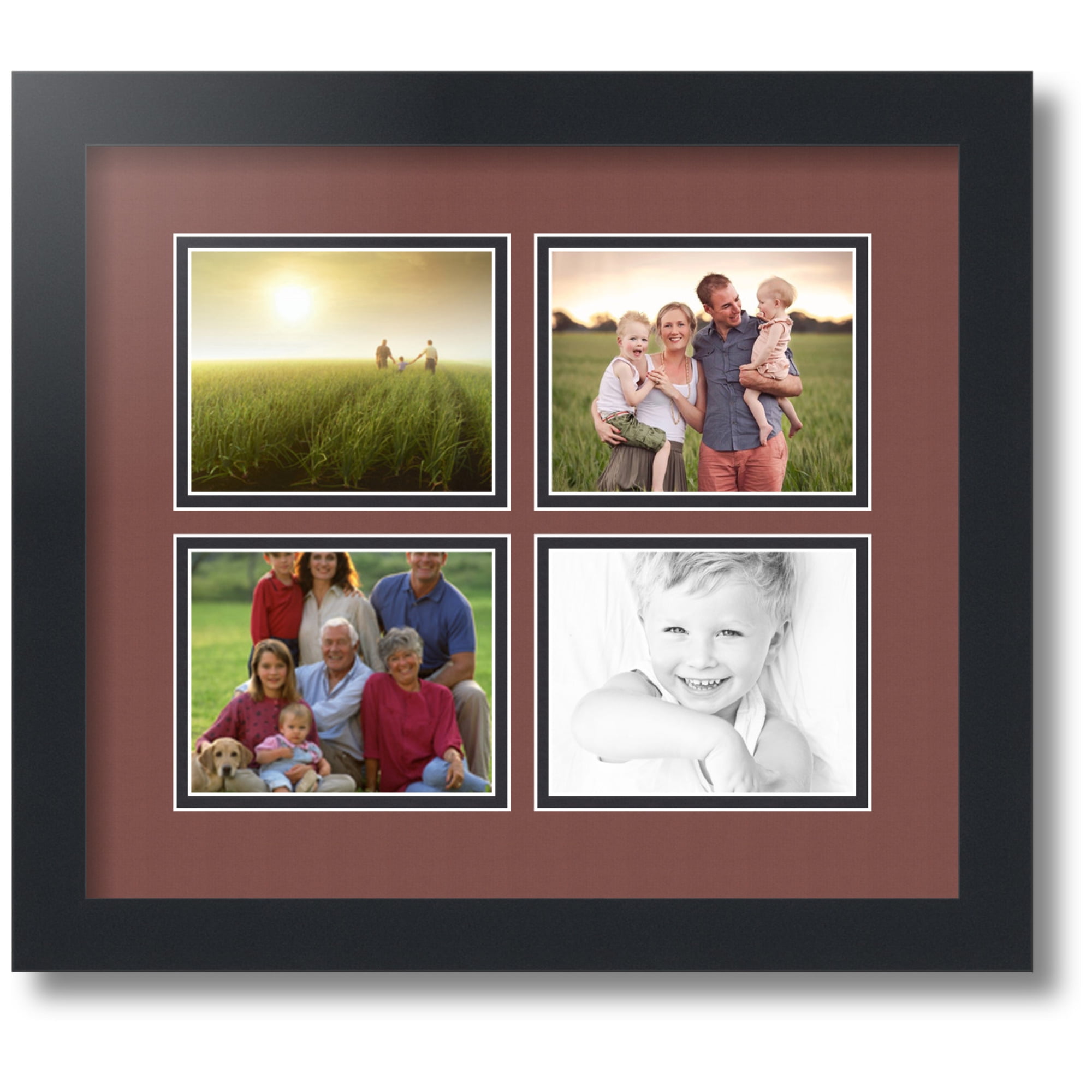 ArtToFrames Collage Photo Picture Frame with 4 - 4x5" Openings, Framed ...